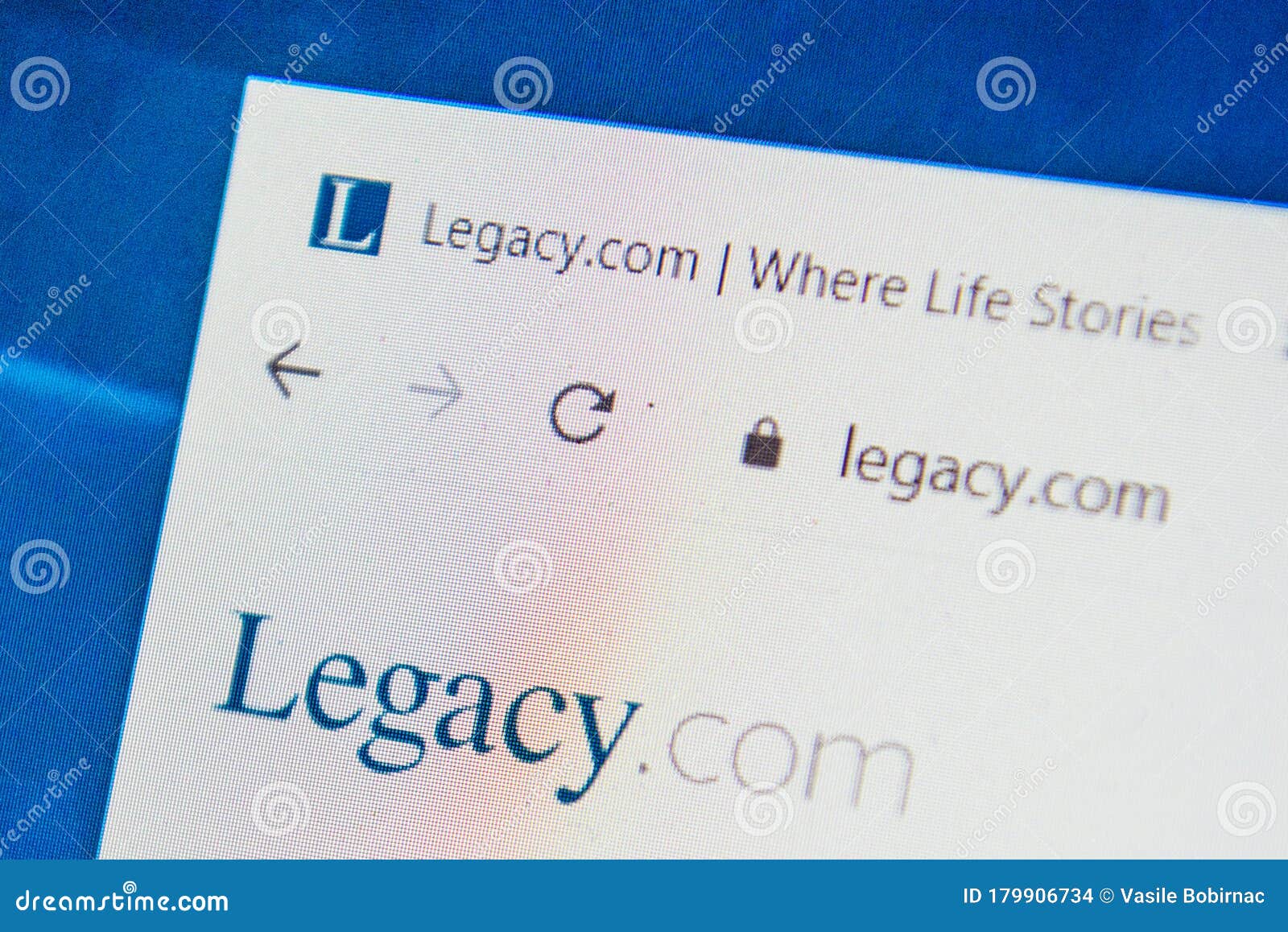 Legacy.com Web Site. Selective Focus. Editorial Stock Image - Image of ...