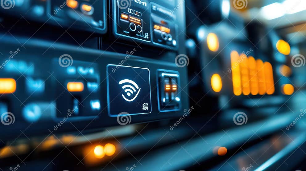 A Macro Image of a Machine Control Unit with Programmable Buttons ...