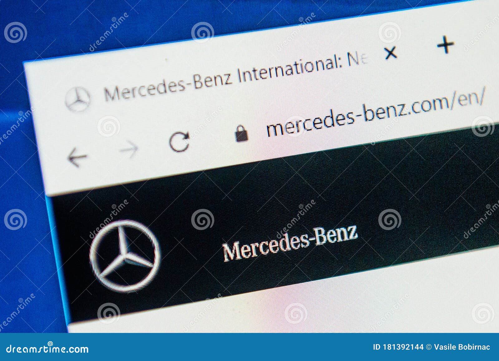 Mercedes Benz Web Site. Selective Focus. Editorial Stock Image - Image ...