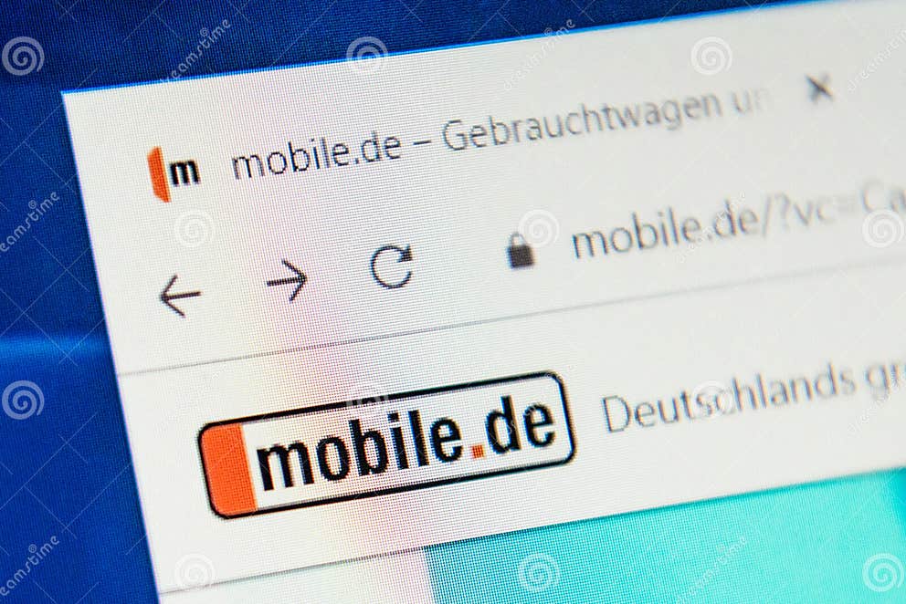 Mobile.de Web Site. Selective Focus. Editorial Photography - Image of ...