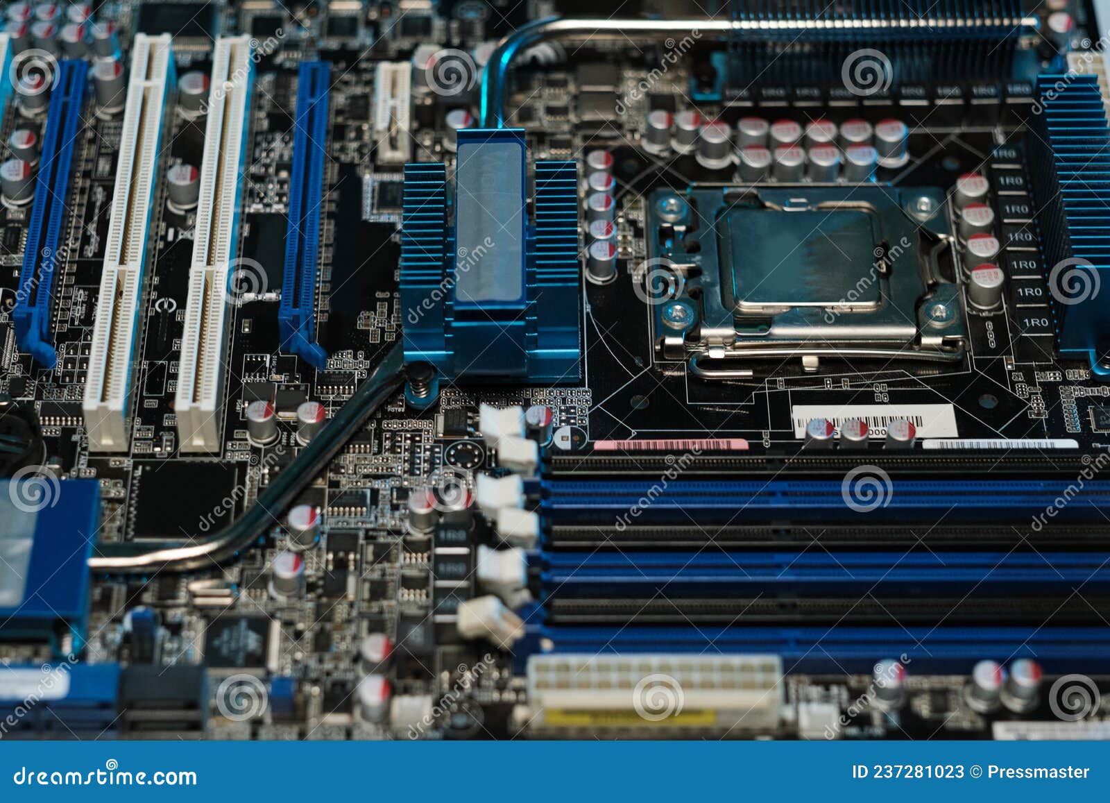 Macro Image of Motherboard or Circuit Board Stock Image - Image of ...