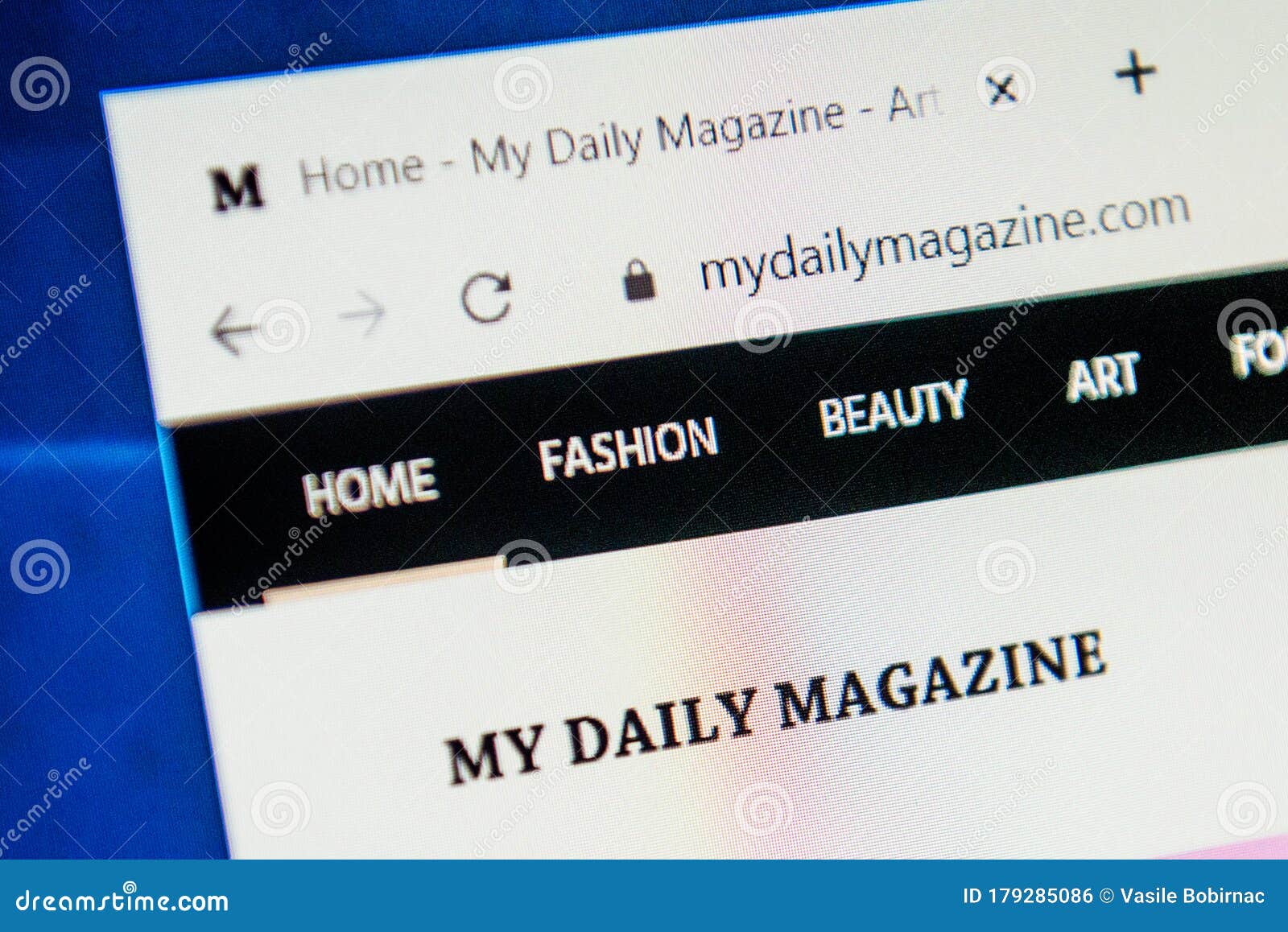 MyDailyMagazine.com Web Site. Selective Focus. Editorial Photo - Image ...