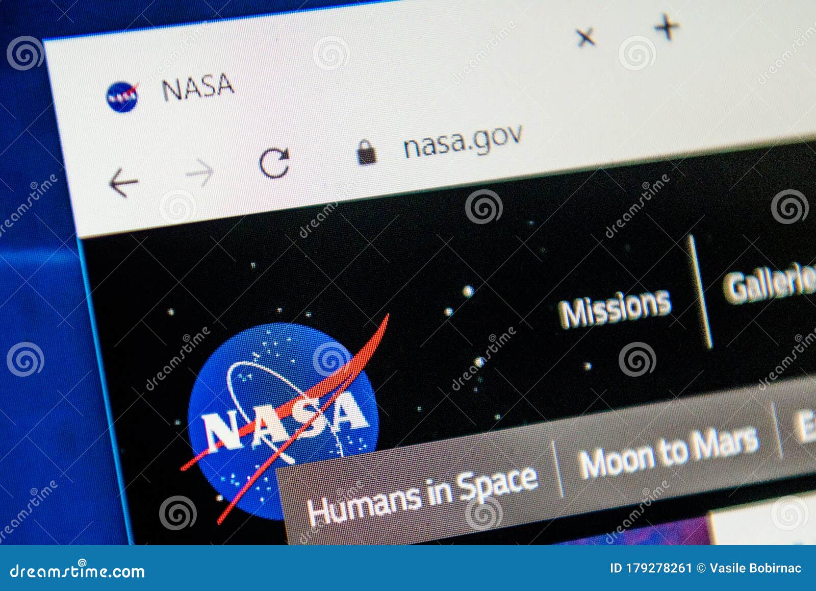 Nasa.gov Web Site. Selective Focus. Editorial Photo - Image of ...