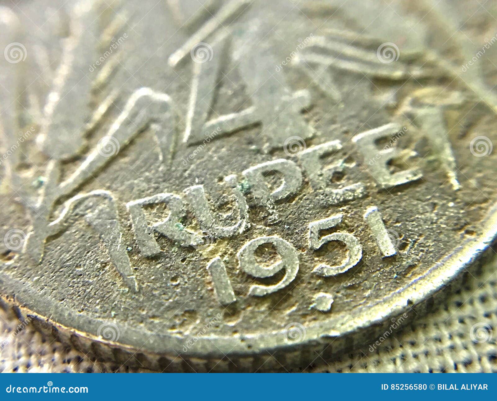 Macro Image of Old Indian Rupee Currency in 1951 Stock Photo - Image of ...