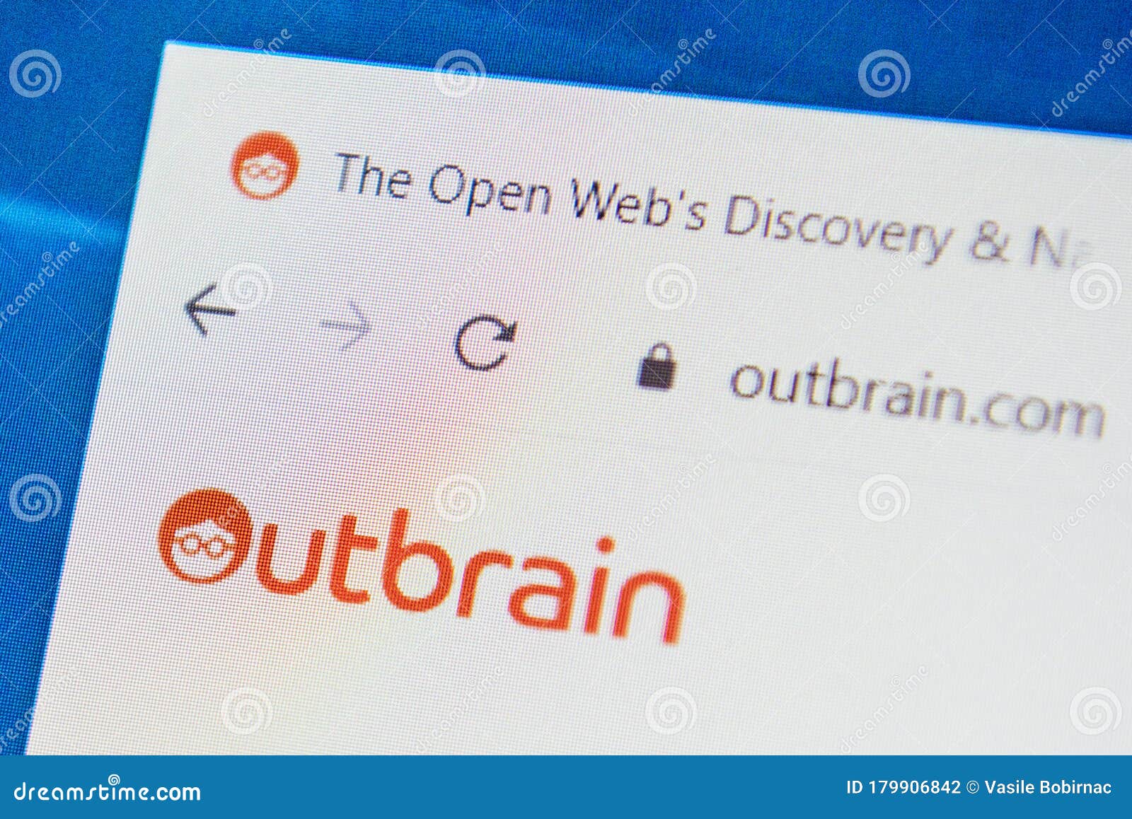 Outbrain.com Web Site. Selective Focus. Editorial Photography - Image ...