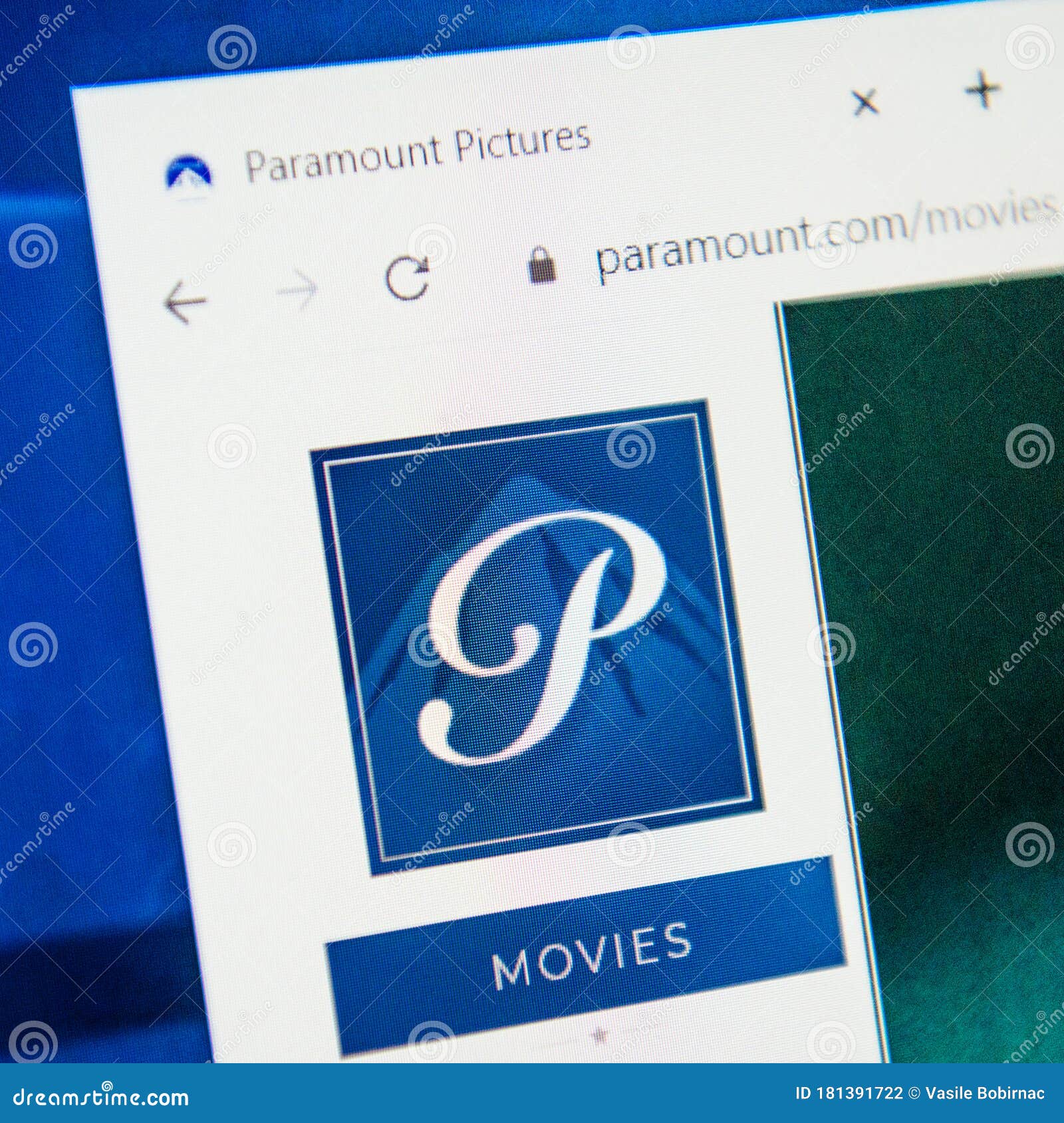 Paramount Pictures Web Site. Selective Focus. Editorial Photography ...