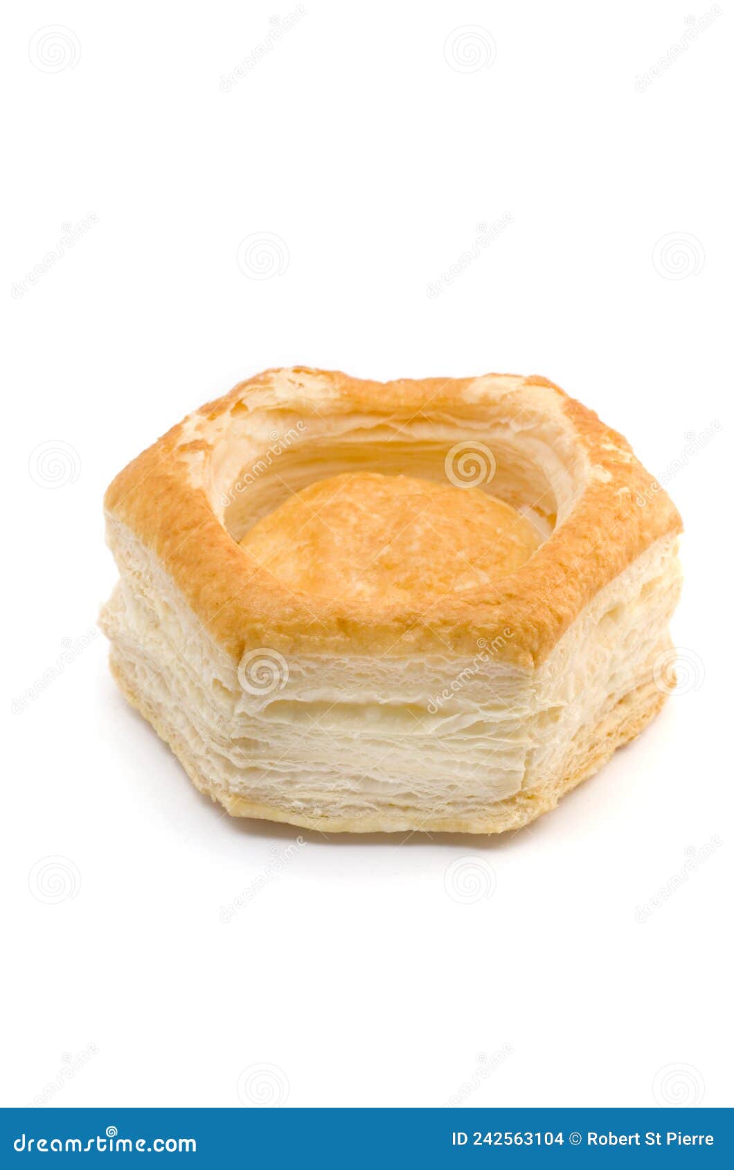 Macro Image of Pastry Shell Isolated on White Background Stock Photo ...