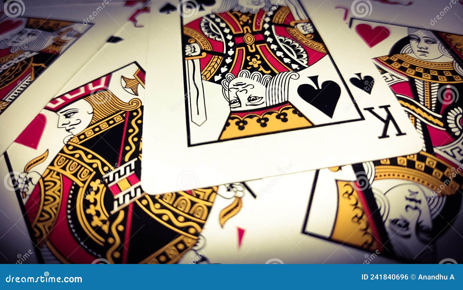 Macro Image of Playing Cards Stock Photo - Image of design, play: 241840696