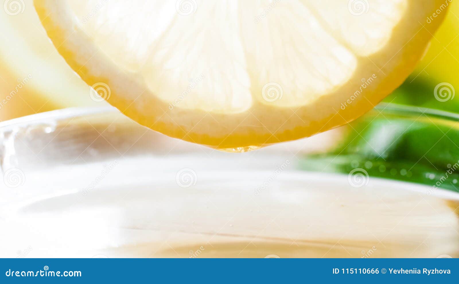 Macro Image of Putting Lemon Slice in Cup of Tea Stock Photo - Image of ...