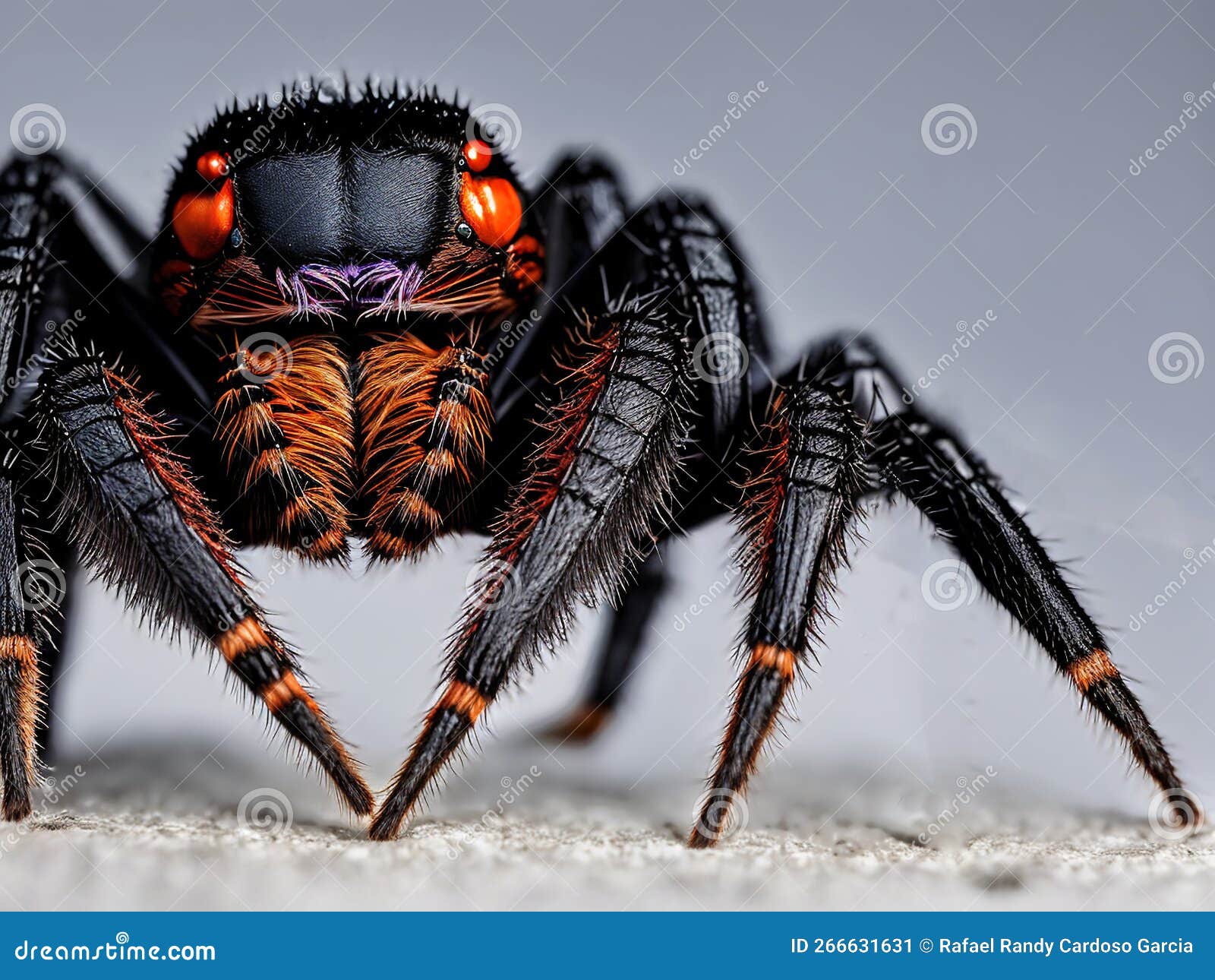 Macro Image for Reference of a Black Spider Stock Image - Image of ...