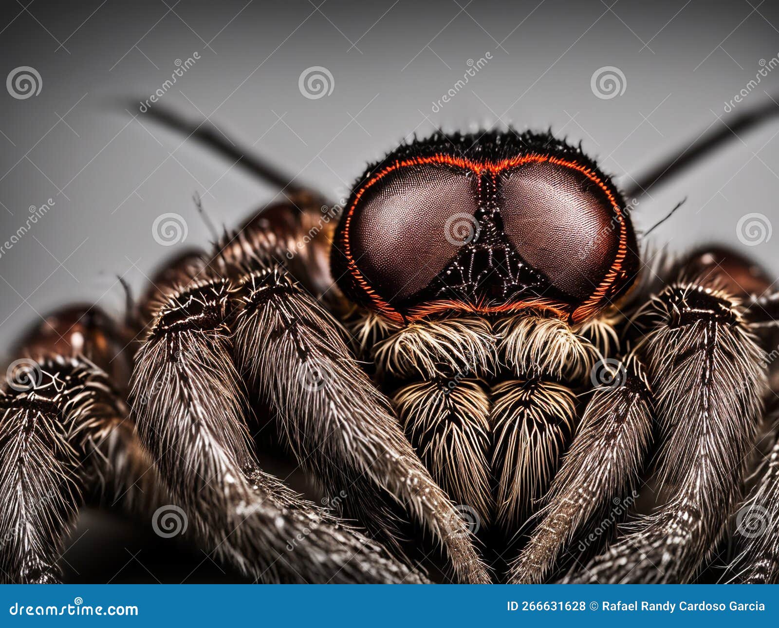 Macro Image for Reference of a Grey Spider Stock Photo - Image of brown ...