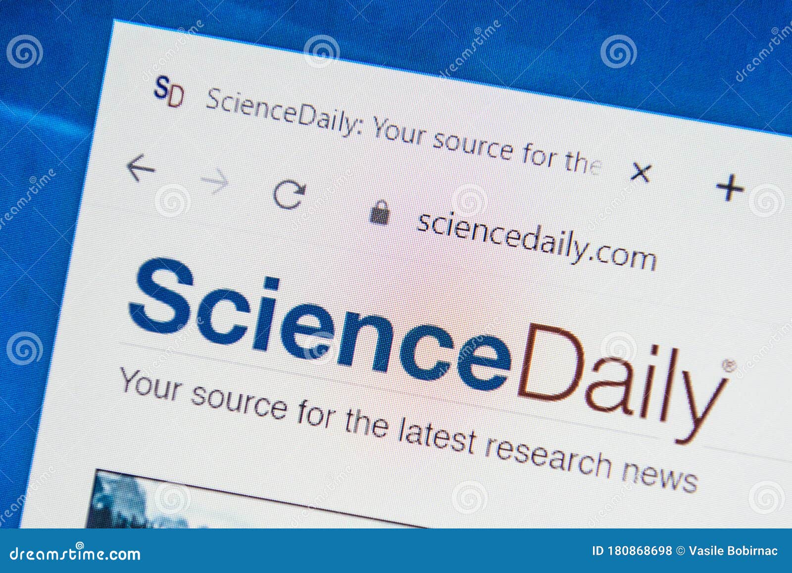 ScienceDaily.com Web Site. Selective Focus. Editorial Stock Photo ...
