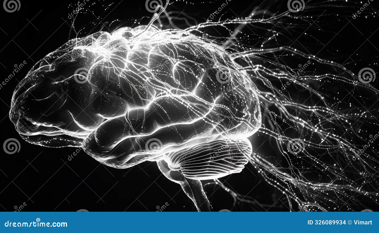 Macro Image Showcasing the Intricate Neural Network in the Human Brain ...