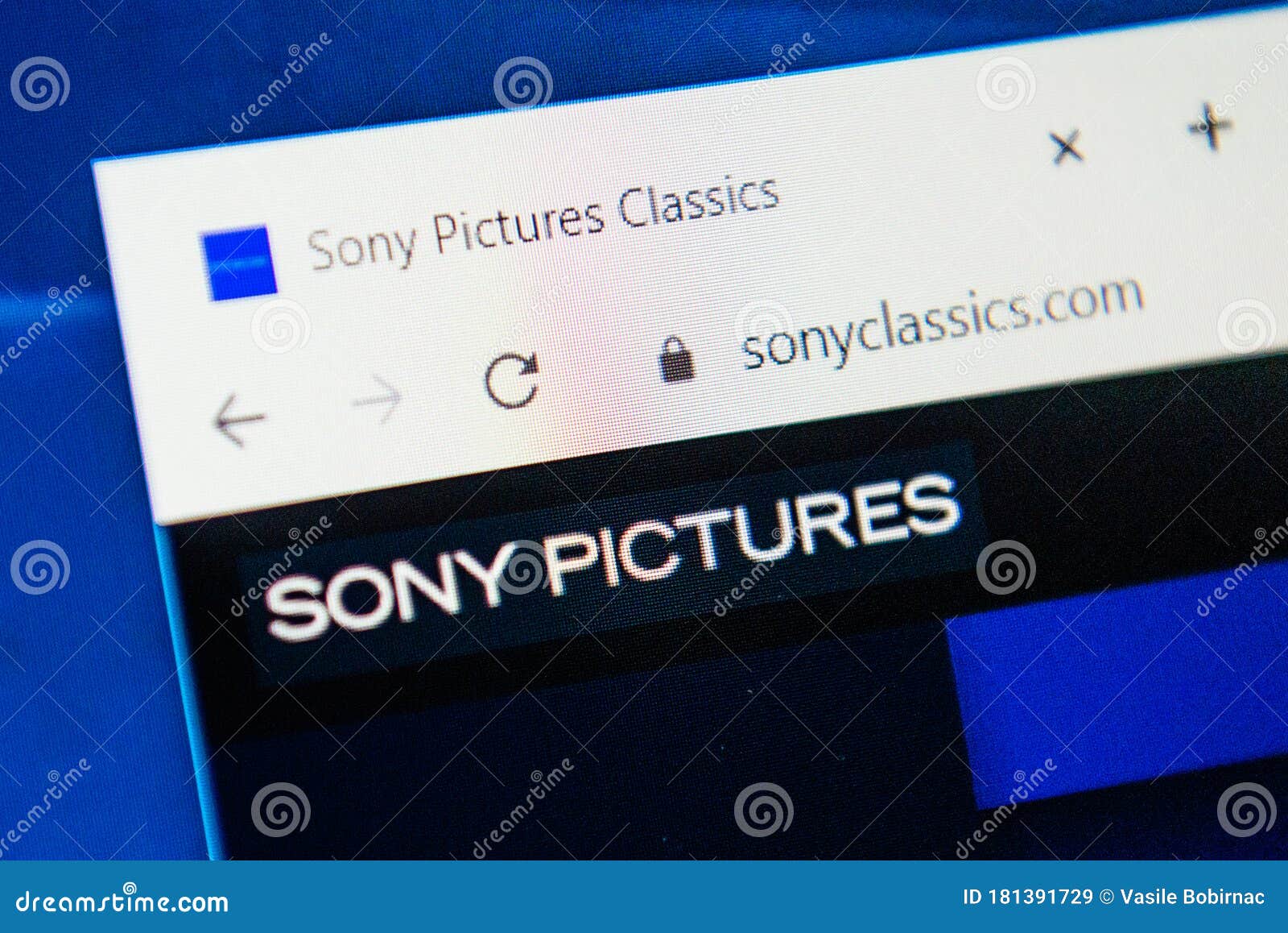 Sony Pictures Web Site. Selective Focus. Editorial Stock Image - Image ...