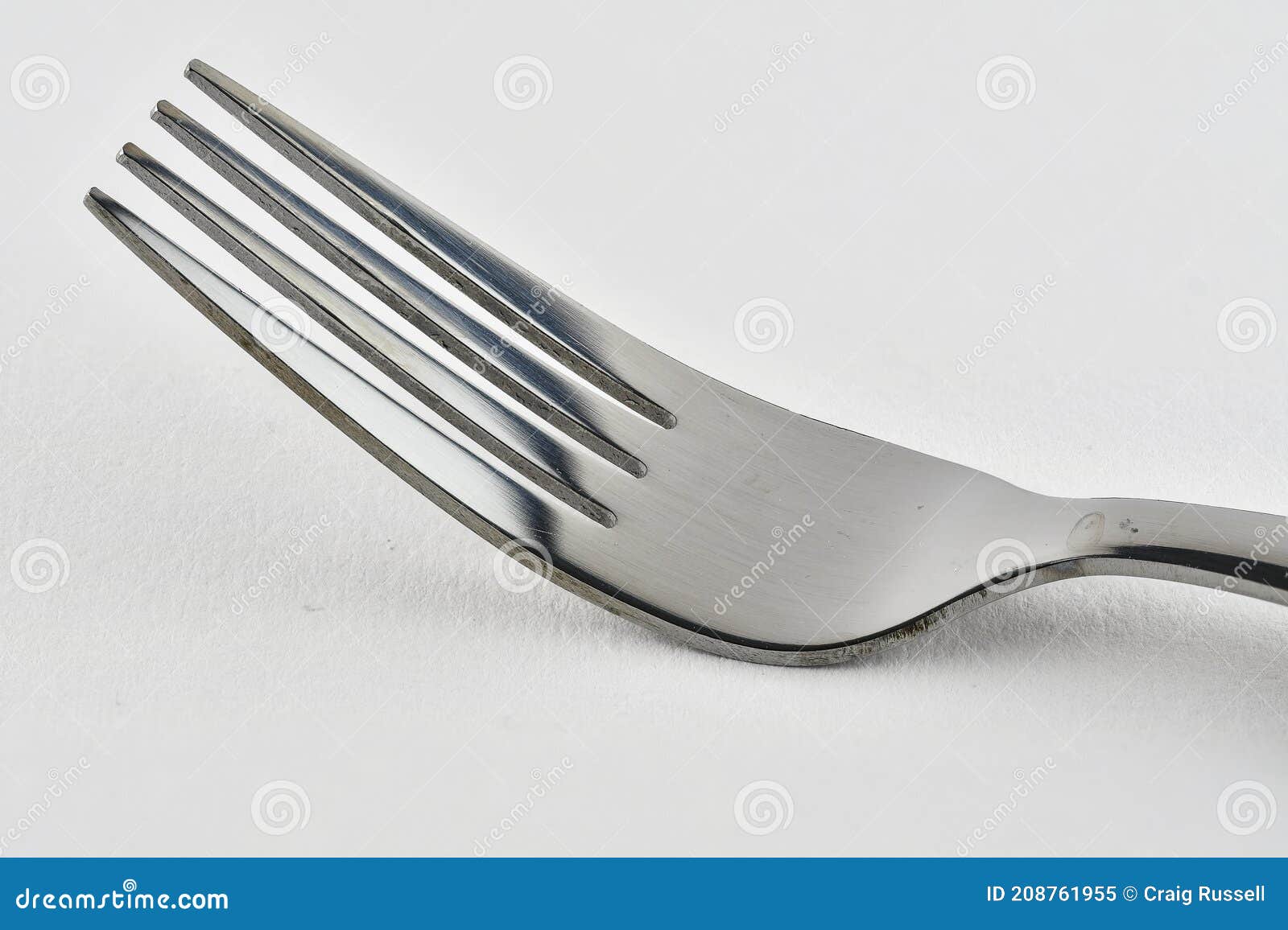 Macro Image of a Steel Metal Fork Stock Image - Image of dining ...