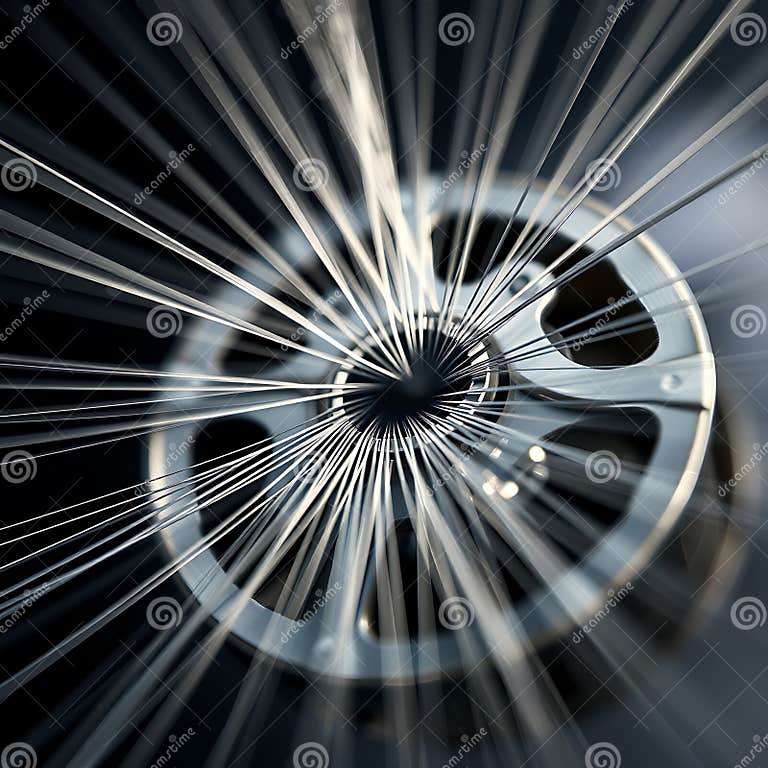 A Macro Image of a Threading Die with Metallic Threads in Motion ...