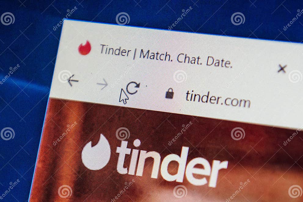 Tinder.com Web Site. Selective Focus. Editorial Stock Photo - Image of ...