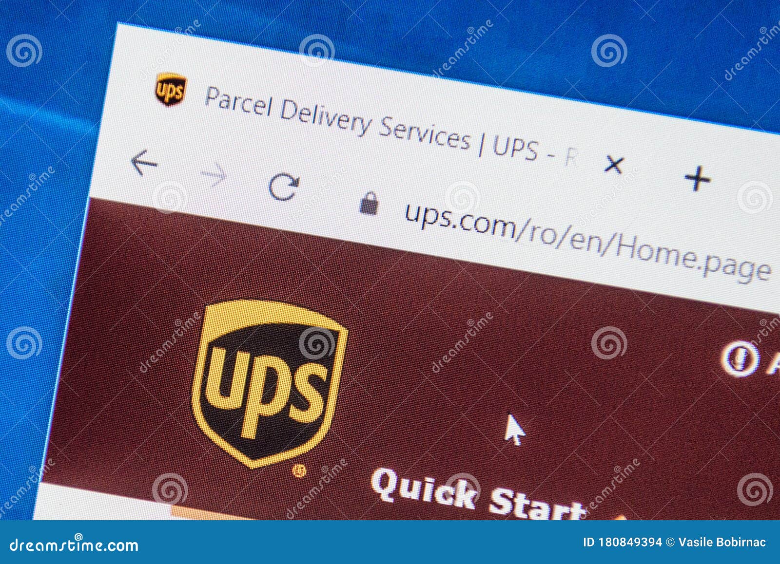 Ups.com Web Site. Selective Focus. Editorial Stock Image - Image of ...
