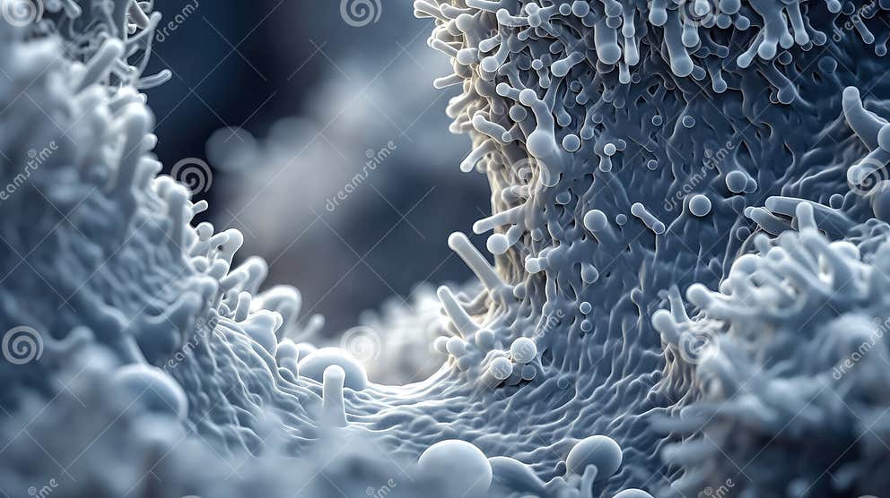 Macro Image of Viruses and Bacteria in Tissues, Abstract Lactobacilli ...