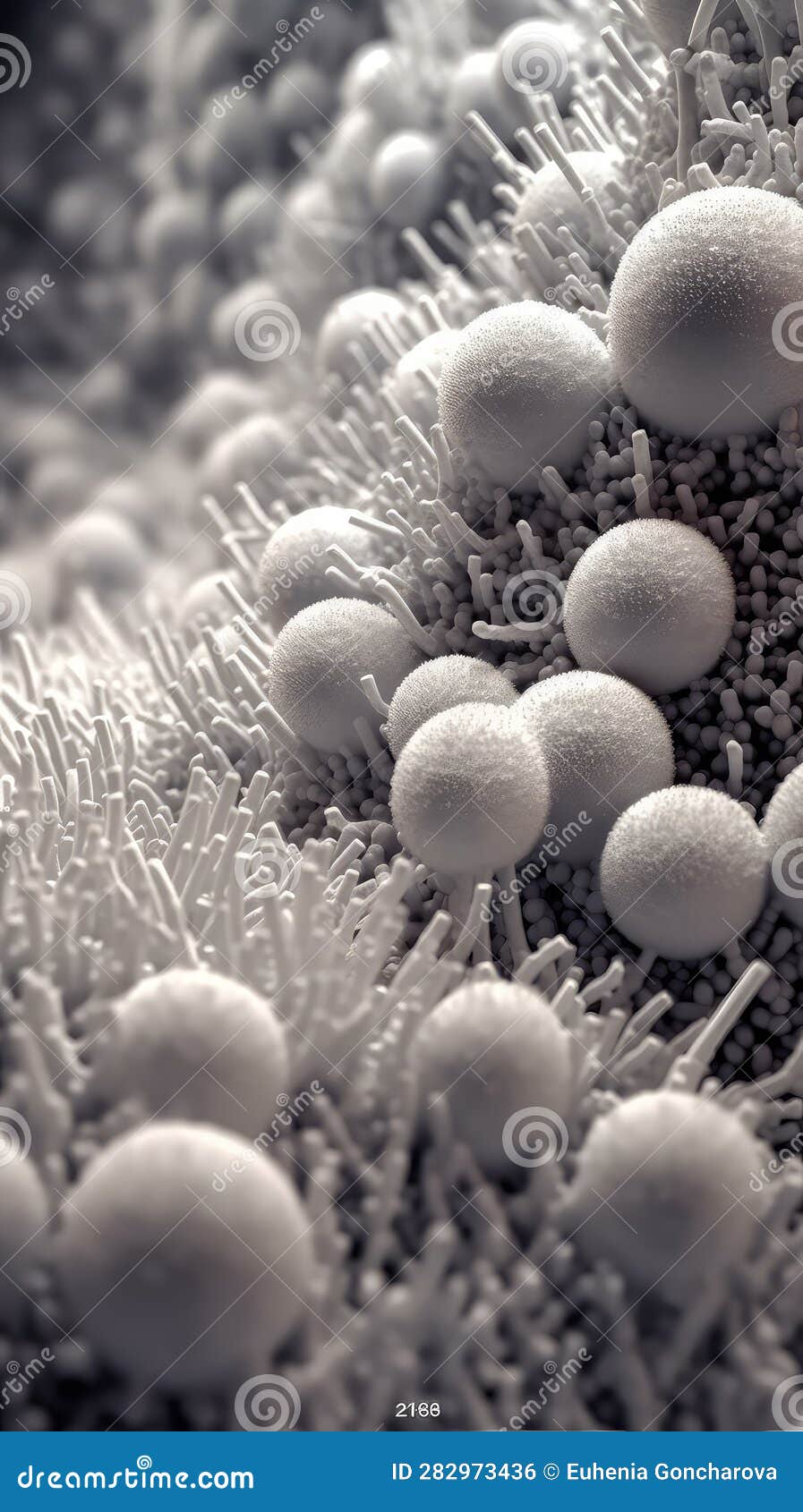 Macro Image of Viruses and Bacteria in Tissues, Abstract Lactobacilli ...