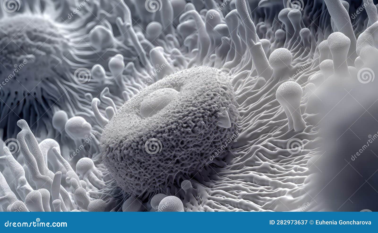 Macro Image of Viruses and Bacteria in Tissues, Abstract Lactobacilli ...