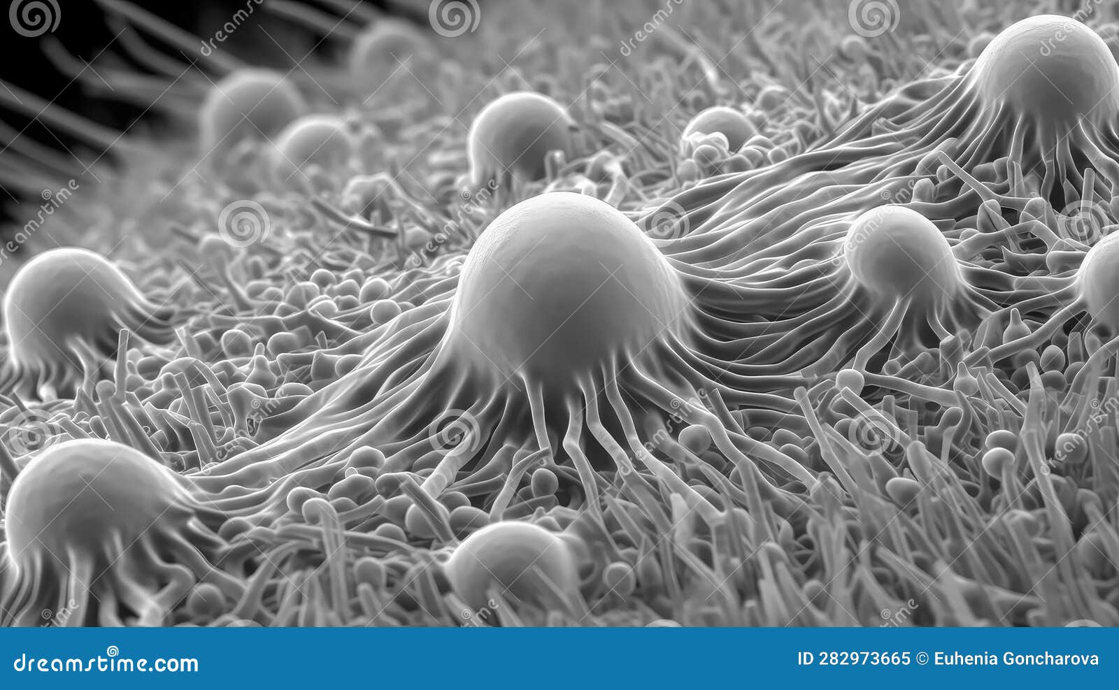 Macro Image of Viruses and Bacteria in Tissues, Abstract Lactobacilli ...