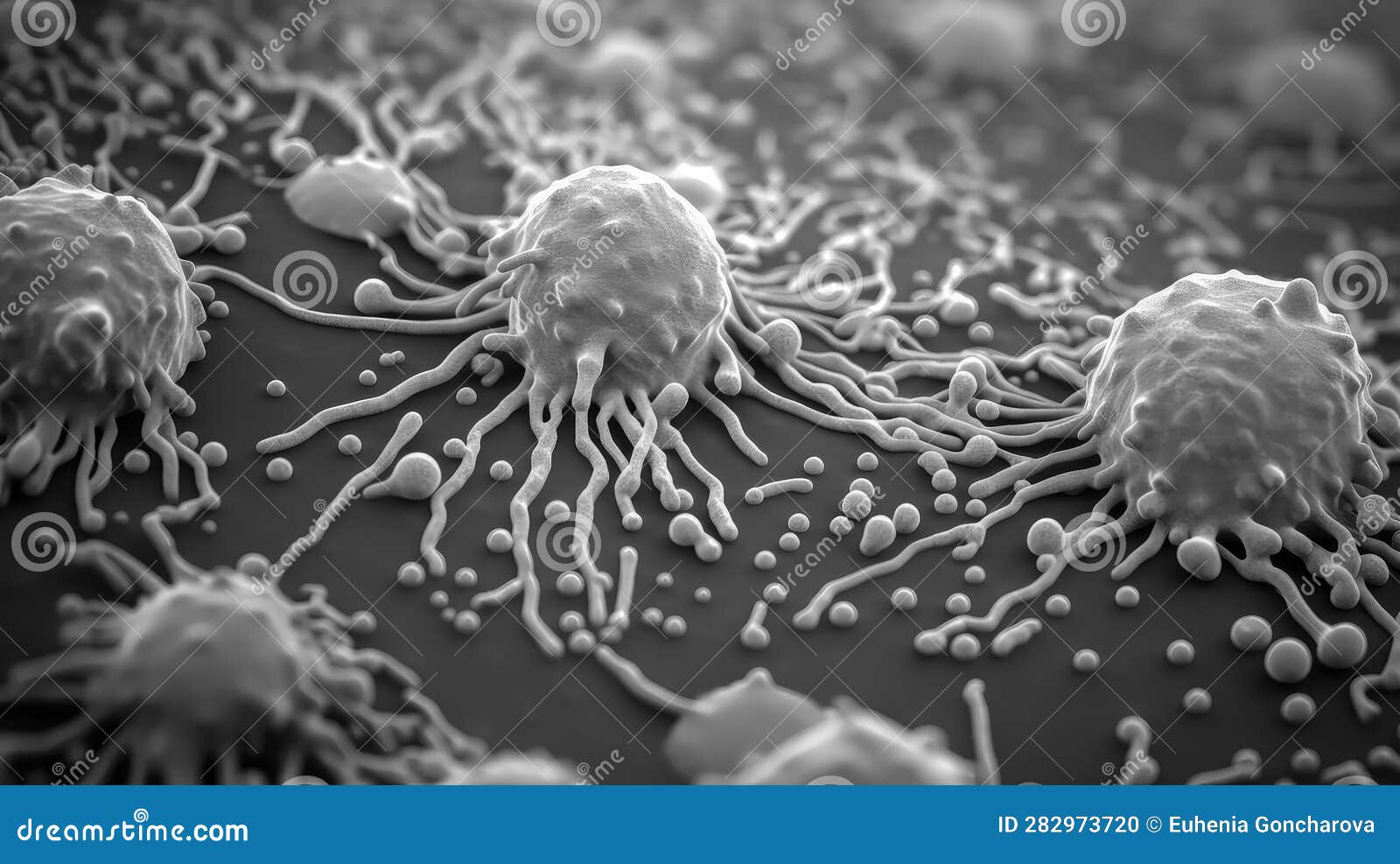 Macro Image of Viruses and Bacteria in Tissues, Abstract Lactobacilli ...
