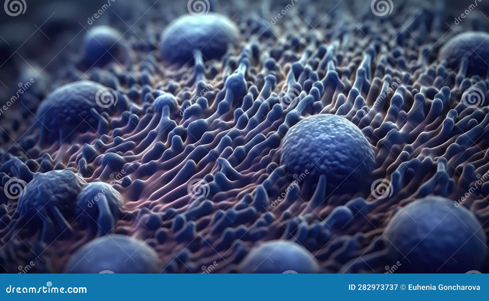 Macro Image of Viruses and Bacteria in Tissues, Abstract Lactobacilli ...