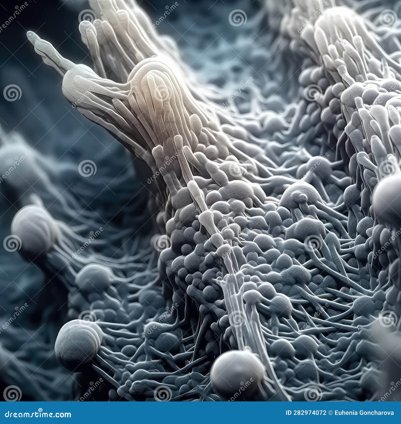 Macro Image Of Viruses And Bacteria In Tissues, Abstract Lactobacilli ...