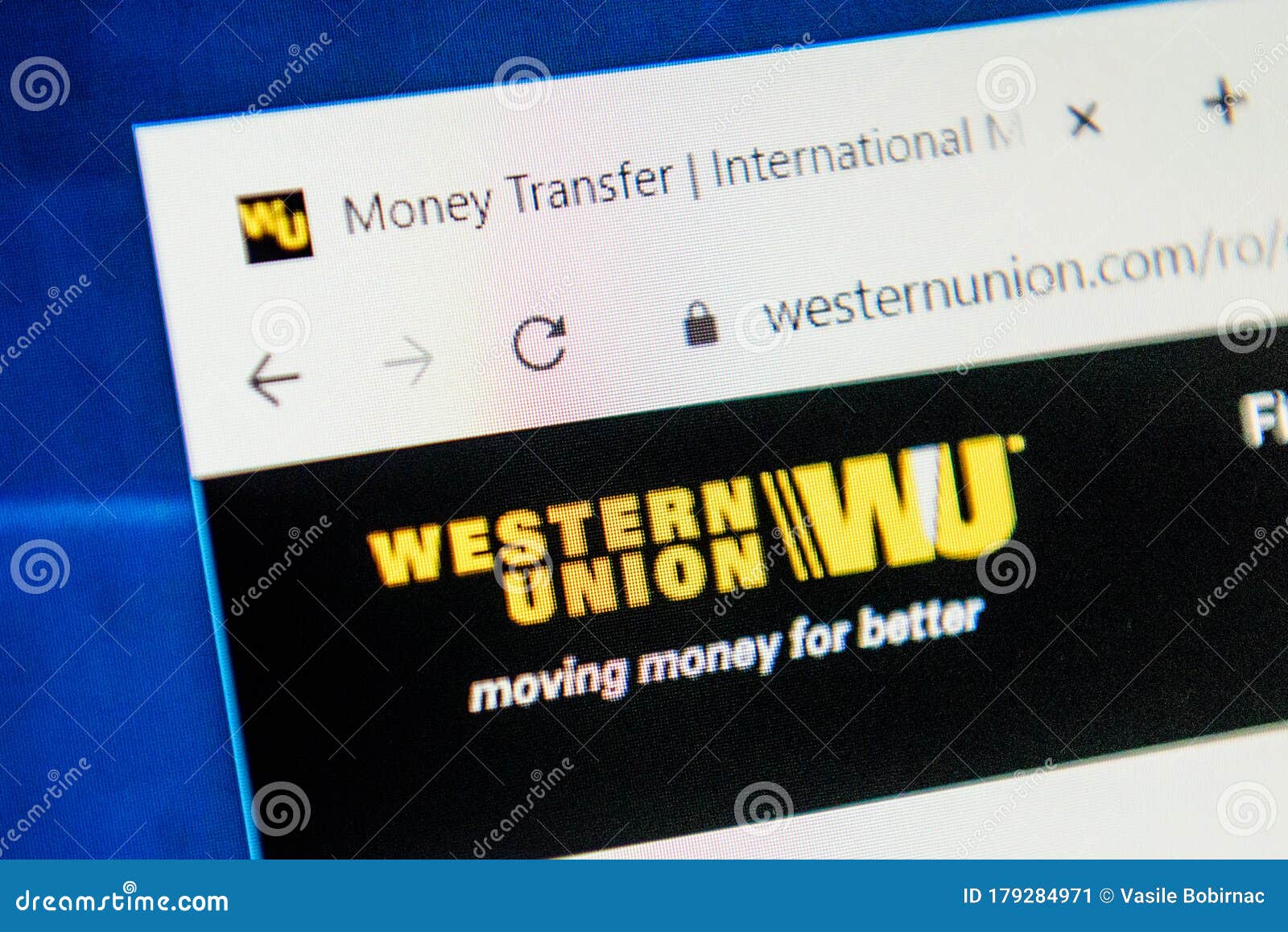 WesternUnion.com Web Site. Selective Focus. Editorial Photo - Image of ...