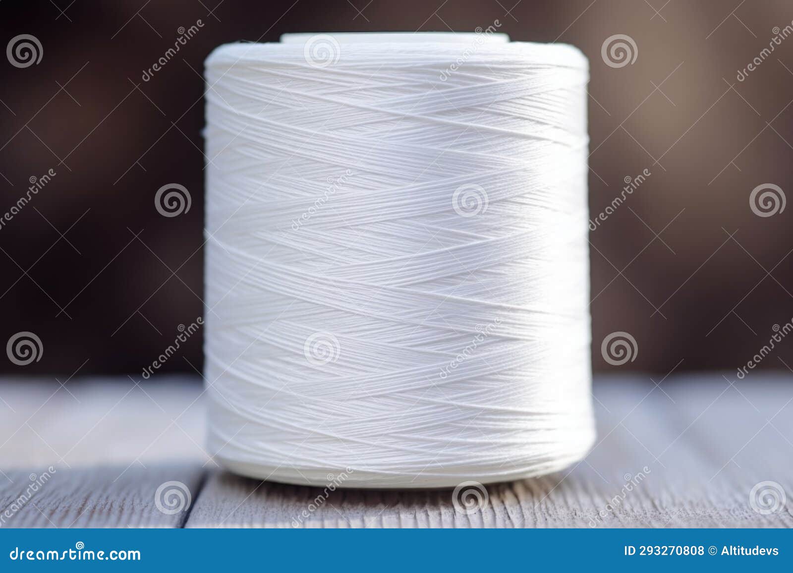 A Macro Image of White Cotton Threads in a Spool Stock Photo - Image of ...