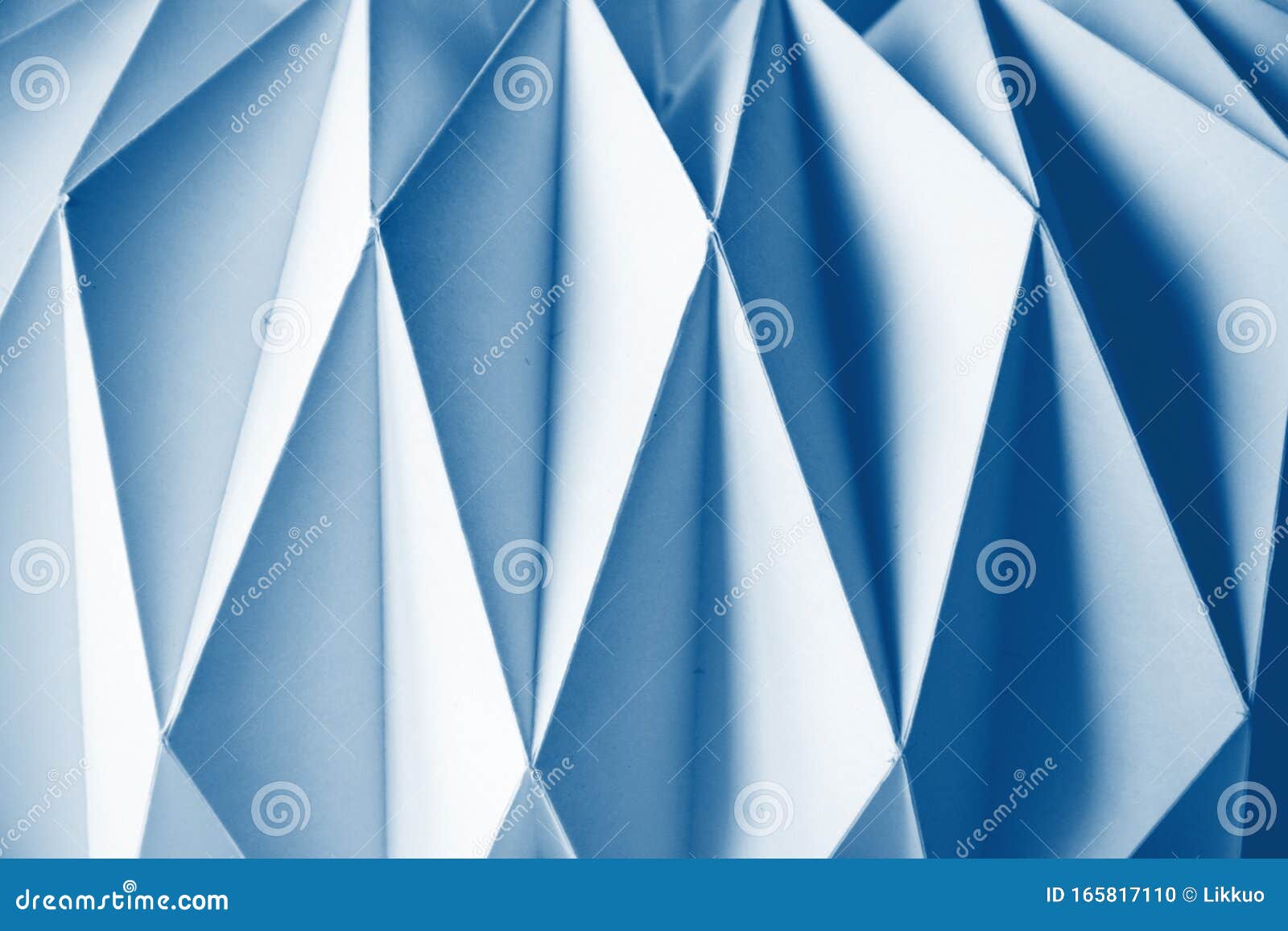 Macro Image of White Paper Folded in Geometric Shapes, Three ...