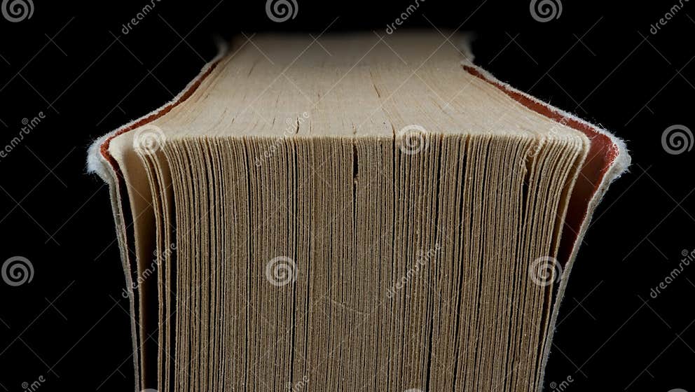 Macro Image of Worn Corner of Pages of a Book Stock Photo - Image of ...