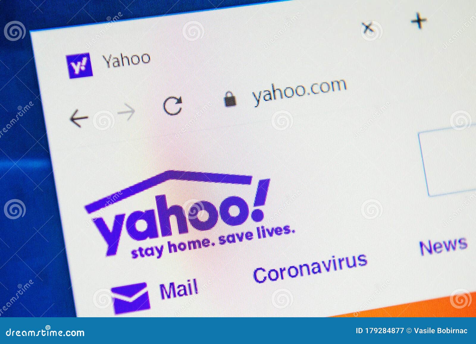 Yahoo.com Web Site. Selective Focus. Editorial Photography - Image of ...