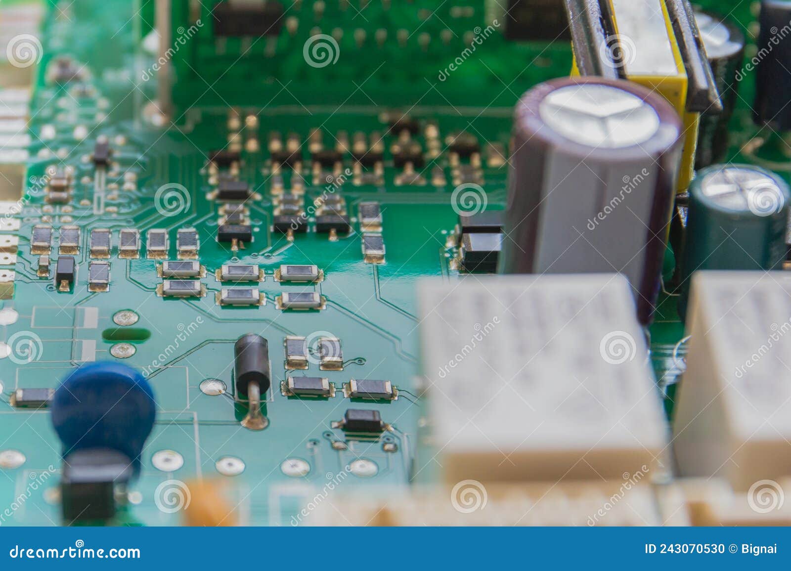 Integrated Semiconductor Microchip Or Microprocessor. High Tech ...