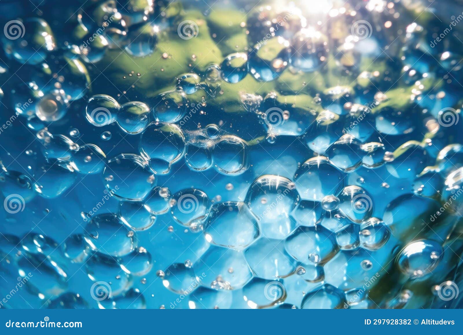 Macro of Large Water Bubble in Sunlight Stock Photo - Image of ...