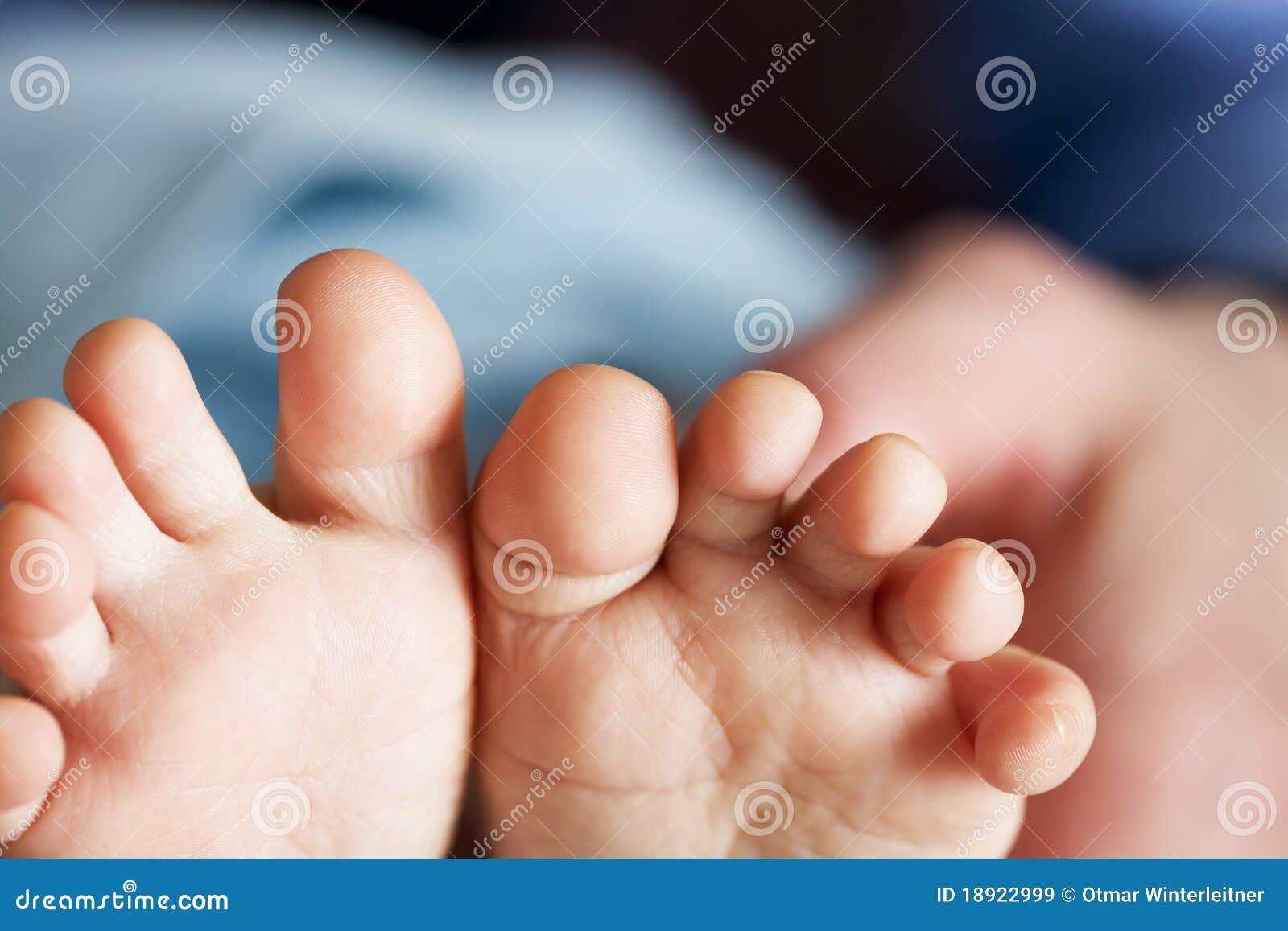 Macro of little baby feet. stock image. Image of caucasian - 18922999