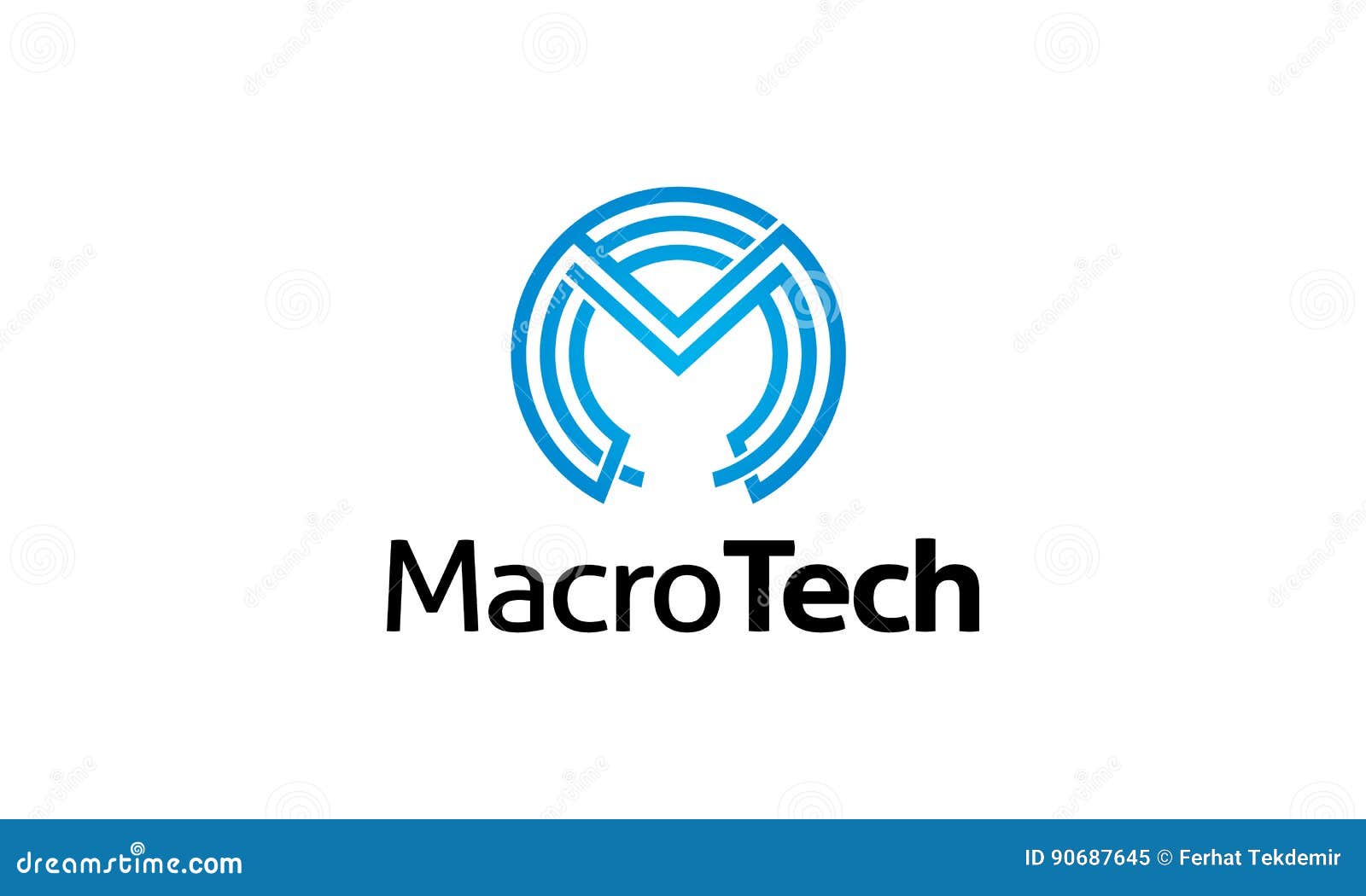 Macro logo di tecnologia illustrazione di stock. Illustrazione di ...