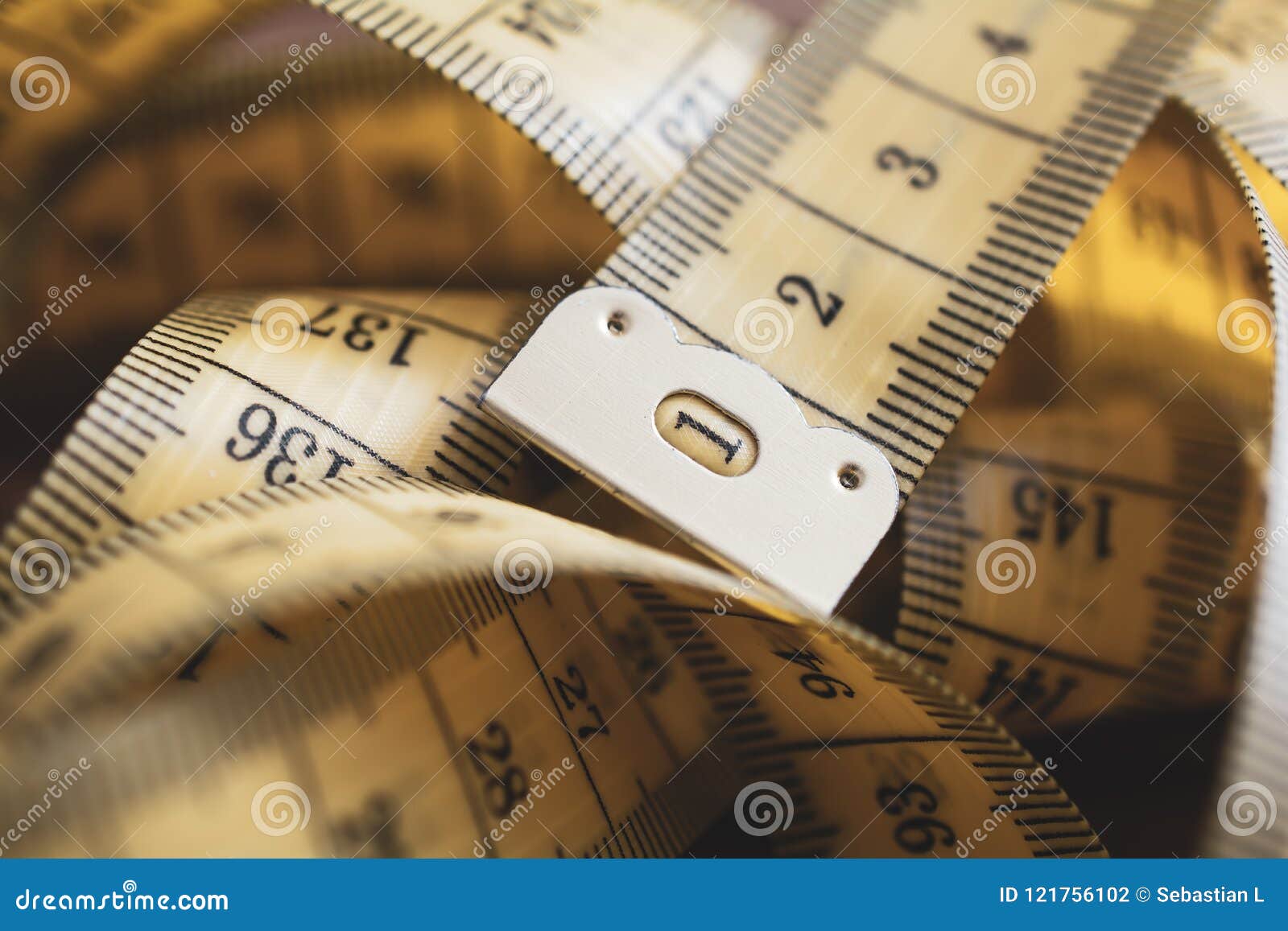 Macro of a Loose Messed Up Measuring Tape Stock Photo - Image of metric ...