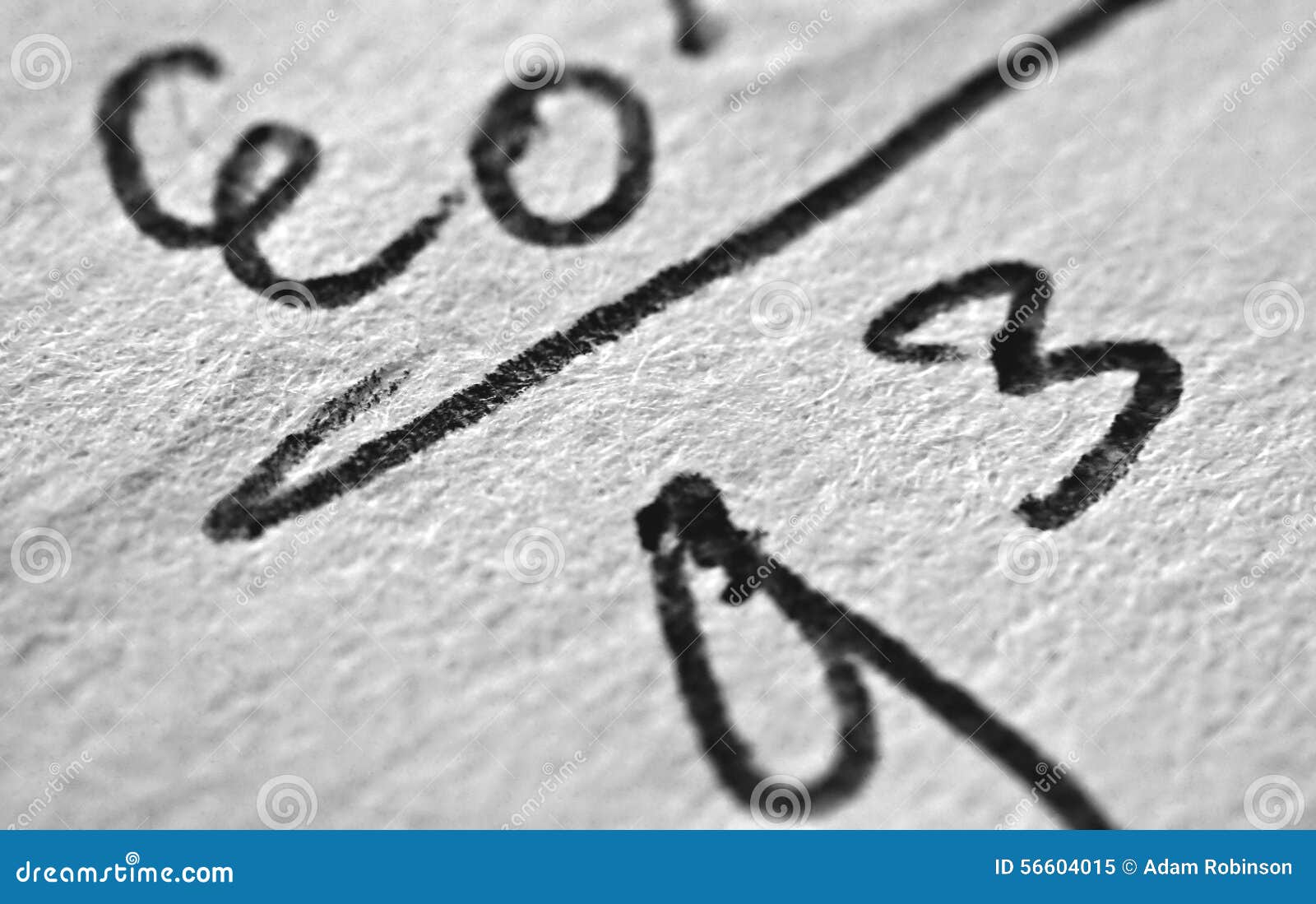 Macro of Mathematical Equation on Paper Stock Image - Image of paper ...