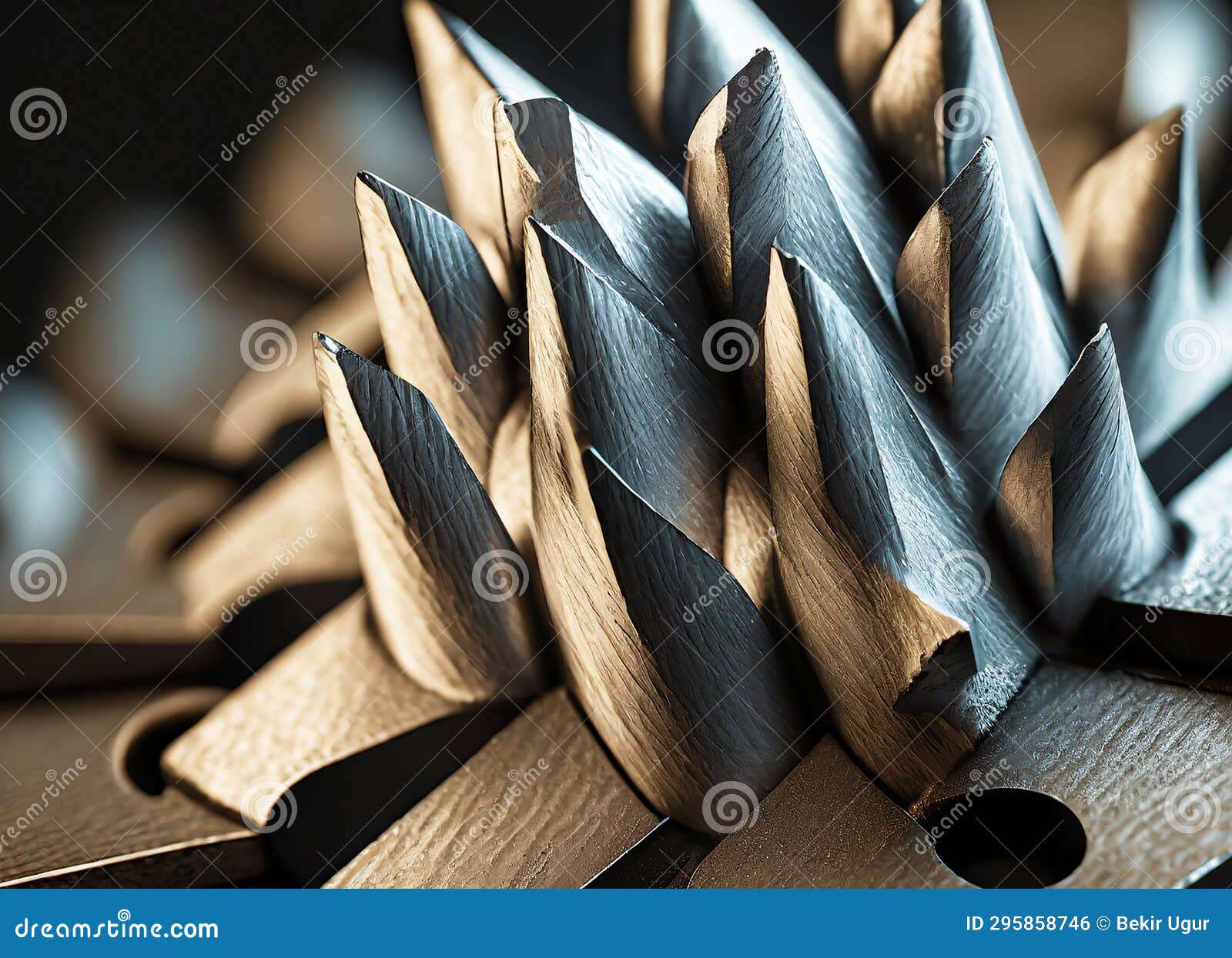 Macro of a Metal Mill Drill Bit, Abstract Shape of the Blade Edges ...