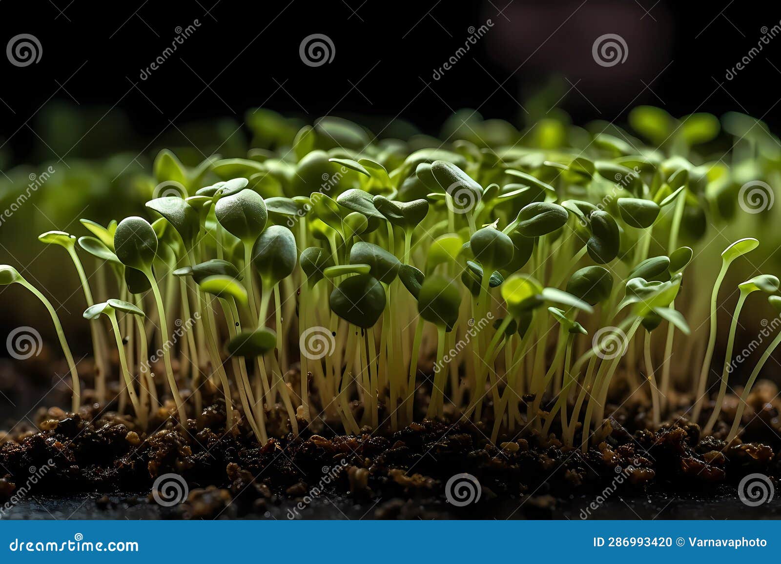 Macro Microgreens. Background. AI Generated. Stock Photo - Image of ...