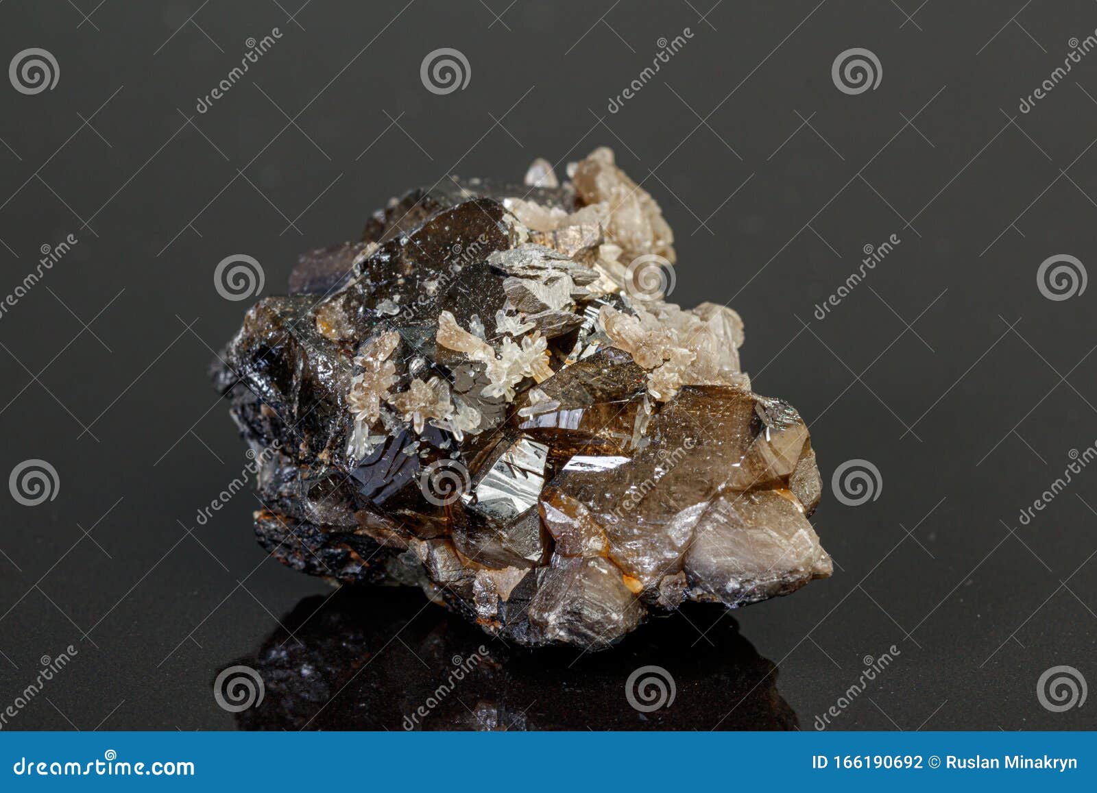 Macro Mineral Cassiterite Stone on Gray Background Stock Photo - Image ...