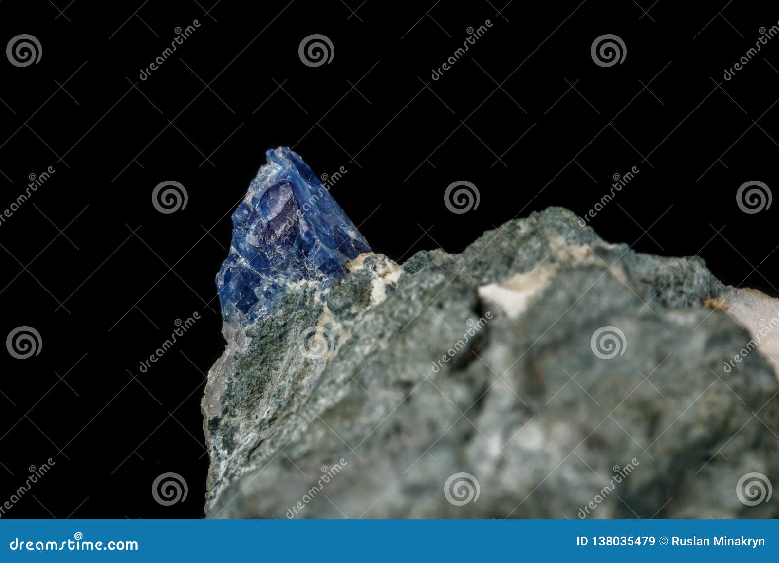 Macro Mineral Stone Bentorite on a Black Background Stock Image - Image ...