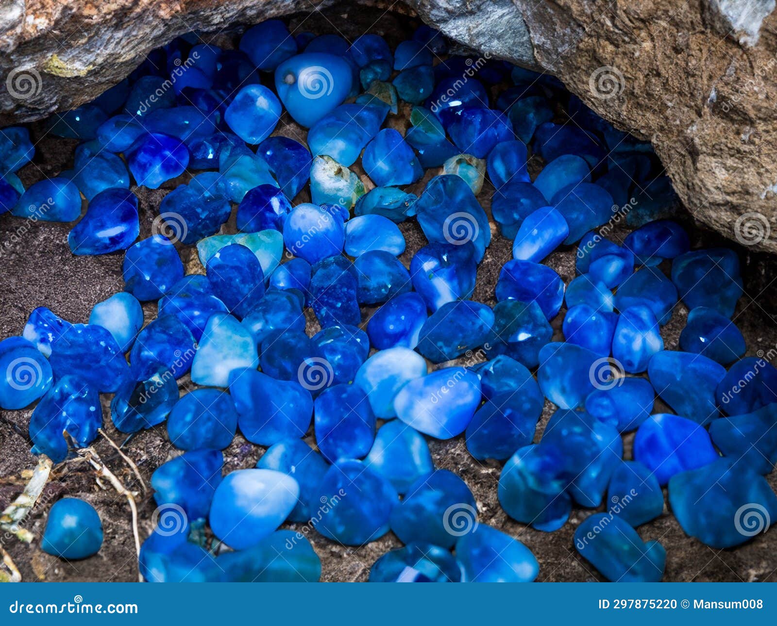 Macro Mineral Stone Blue Amethyst in a Black Background Stock Photo ...