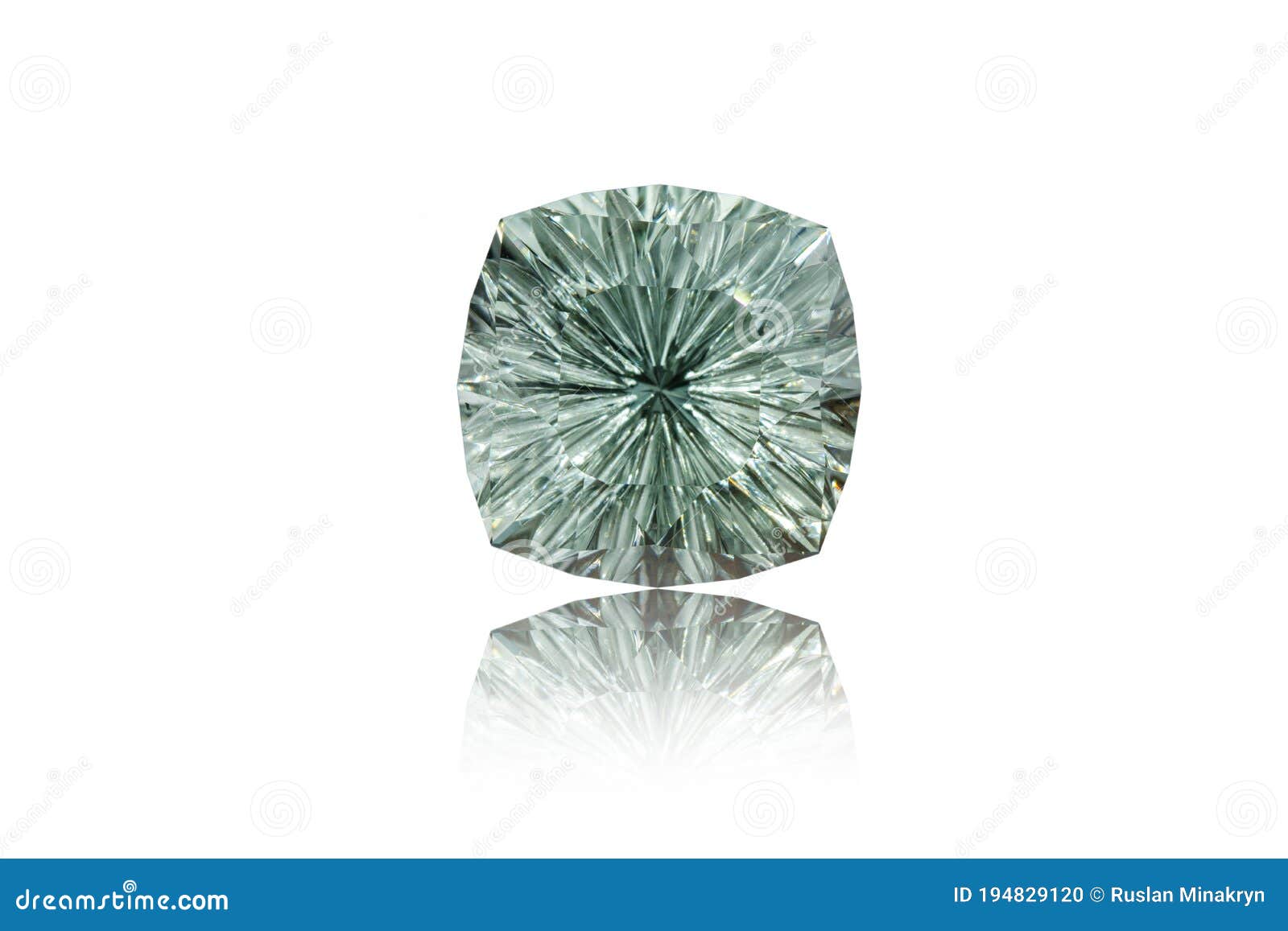 Macro Mineral Stone Cut Beryl on a White Background Stock Photo - Image ...