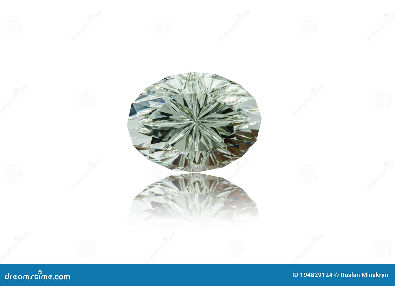Macro Mineral Stone Cut Beryl on a White Background Stock Photo - Image ...