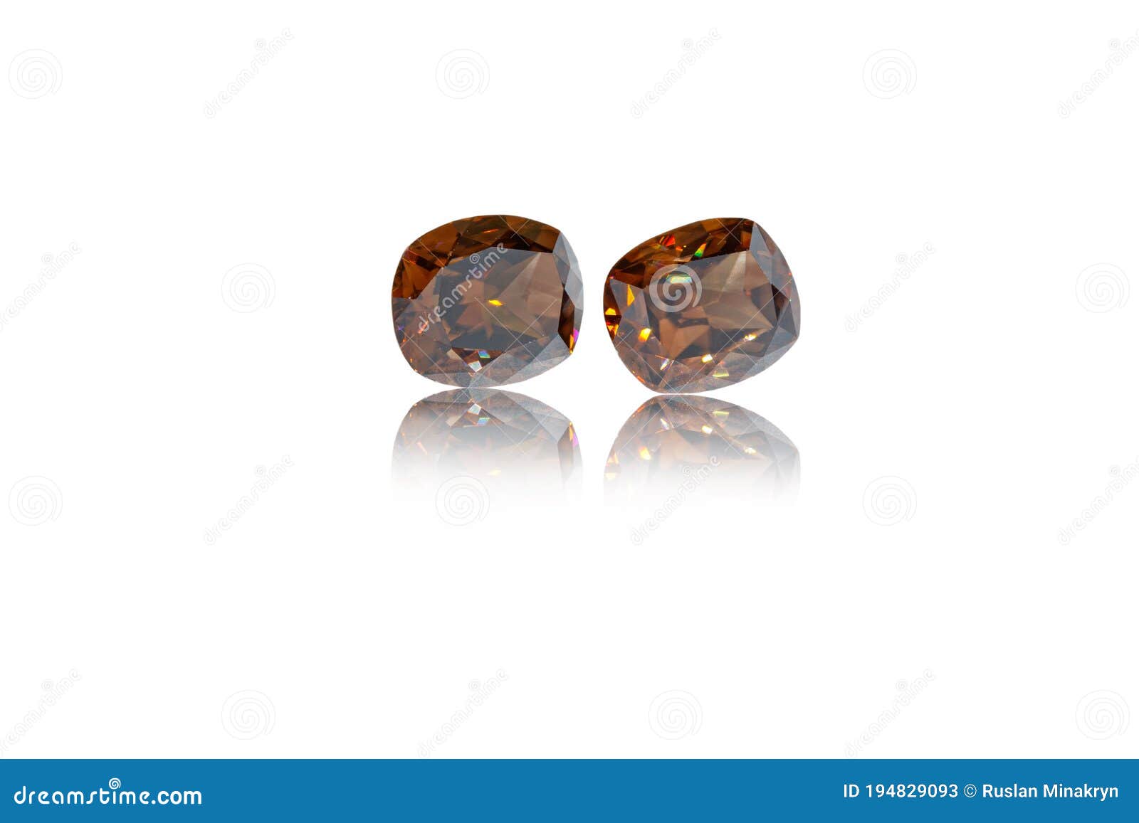 Macro Mineral Stone Cut Zircon on a White Background Stock Image ...