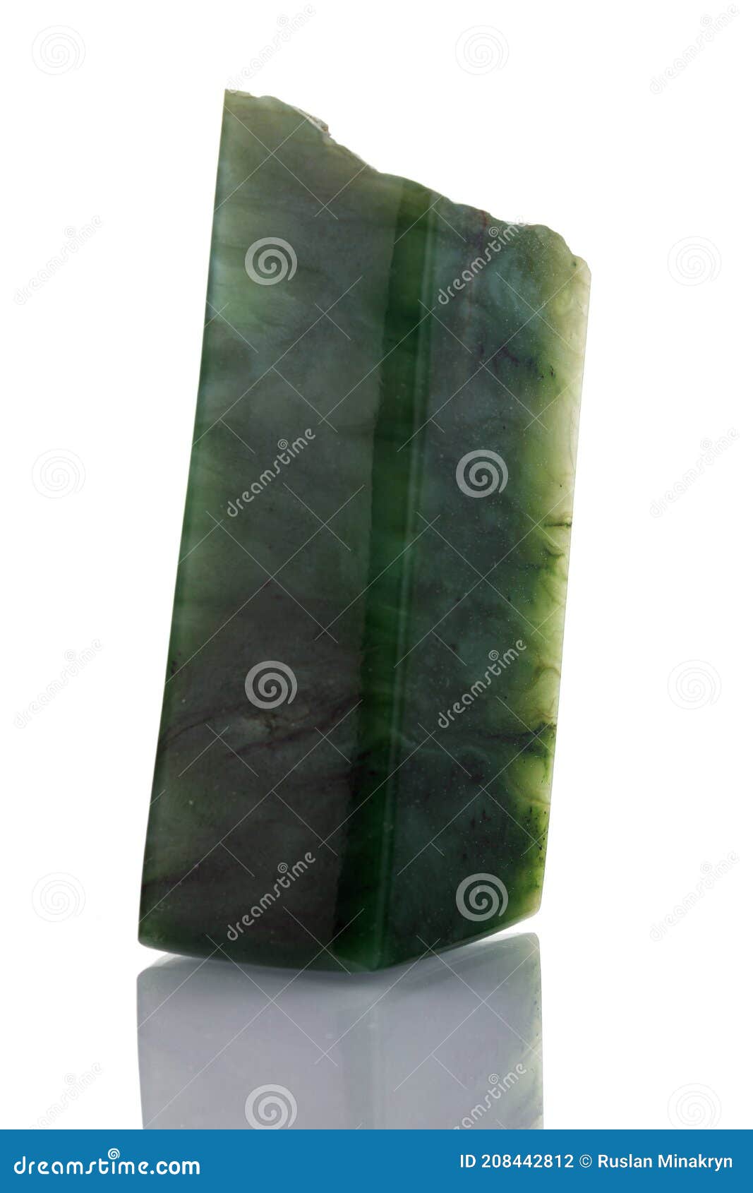 Macro Mineral Stone Nephrite on a White Background Stock Photo - Image ...