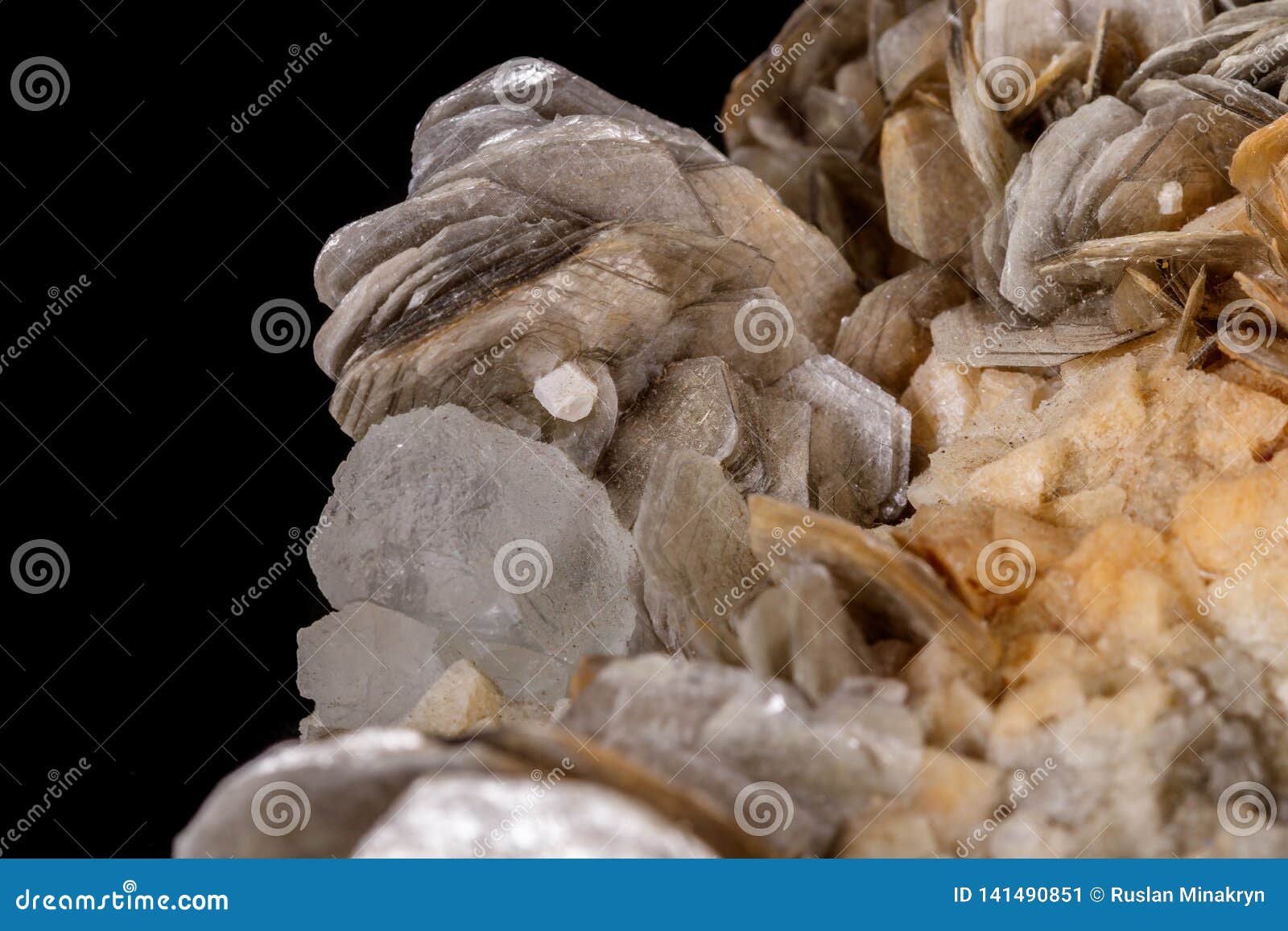 Macro Mineral Stone Topaz on a Black Background Stock Image - Image of ...